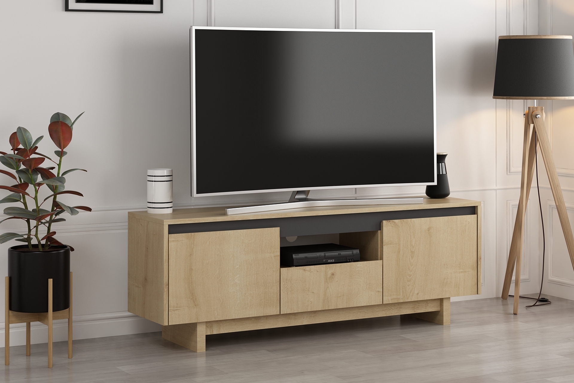 PANNA TV ÜNİTESİ, ANTRASİT SAFİR, 140 CM FİYATI - Vivense