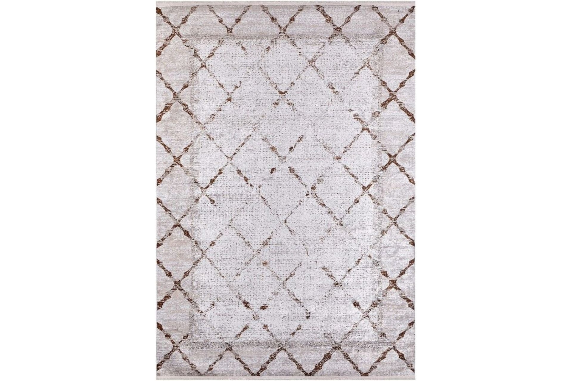 HALIMAX DARA 117 KAYMAZ DOKUMA TABANLI MODERN HALI, BEJ, 100X150 FİYATI ...