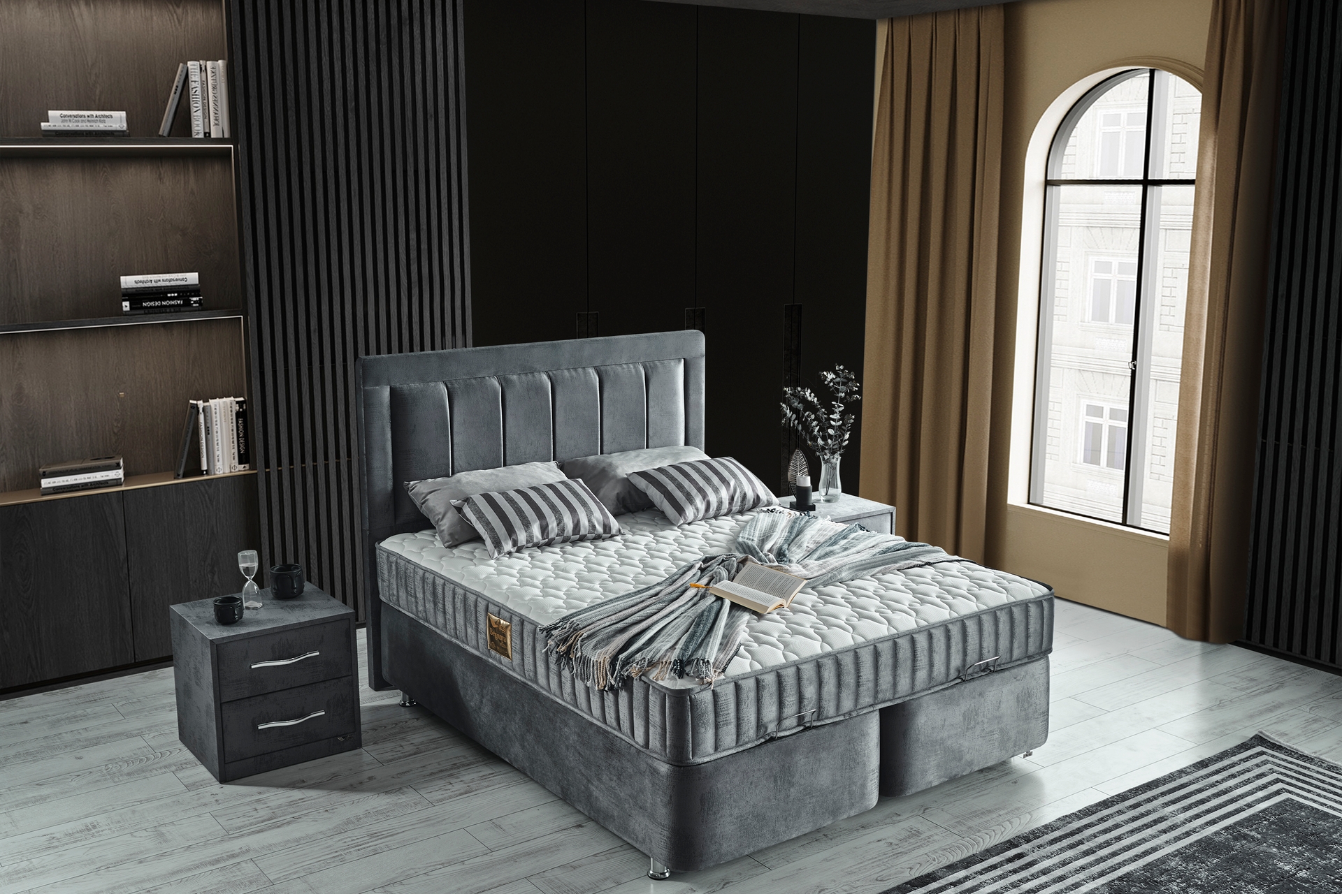 NİLÜFER ANT YATAK ODASI SETİ, ANTRASİT FİYATI - Vivense