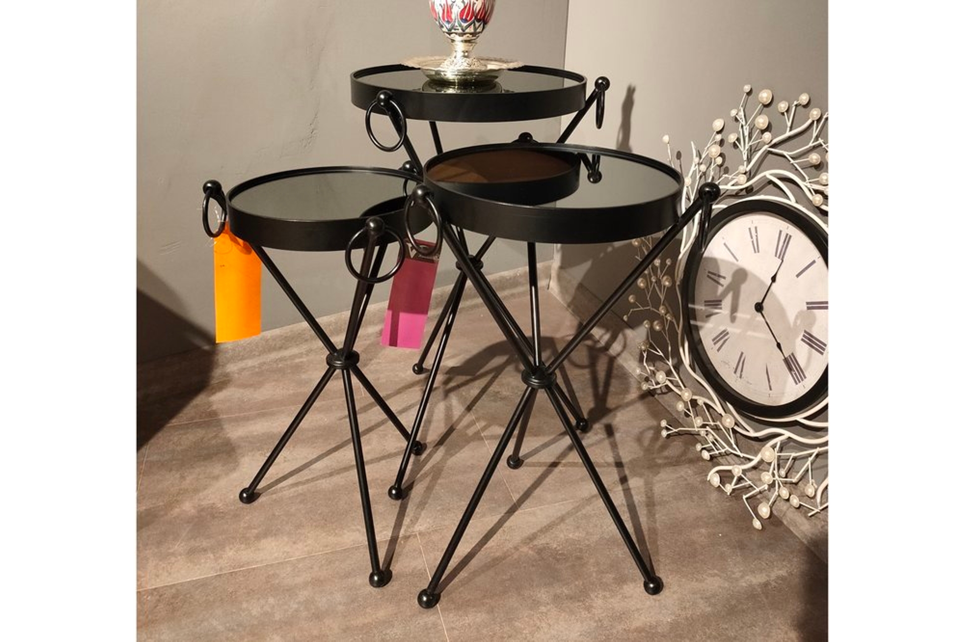 NAPOLİ ZİGON SEHPA, SİYAH FİYATI - Vivense