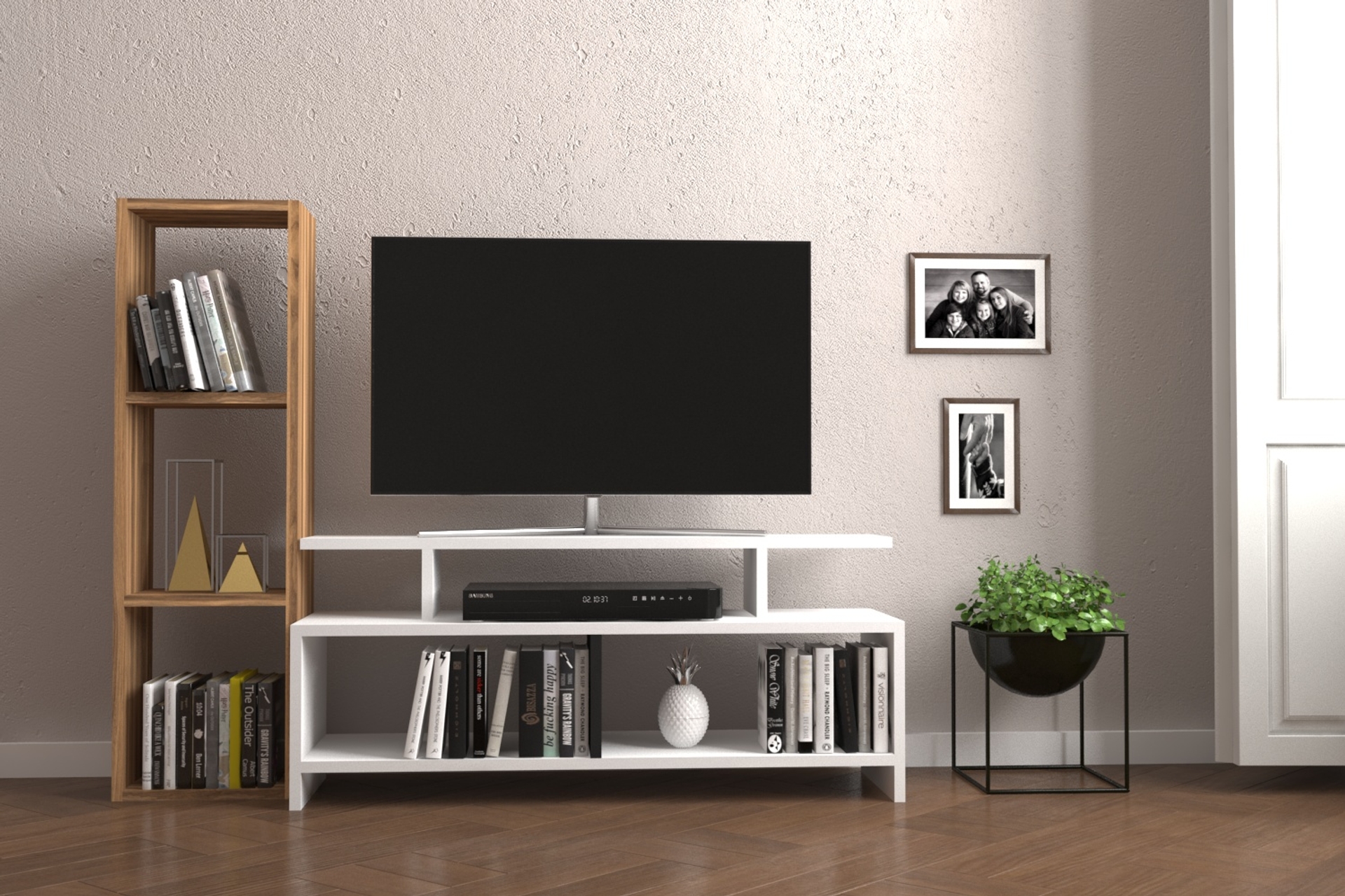 ÇINAR TV ÜNİTESİ, BEYAZ İSTANBUL CEVİZİ