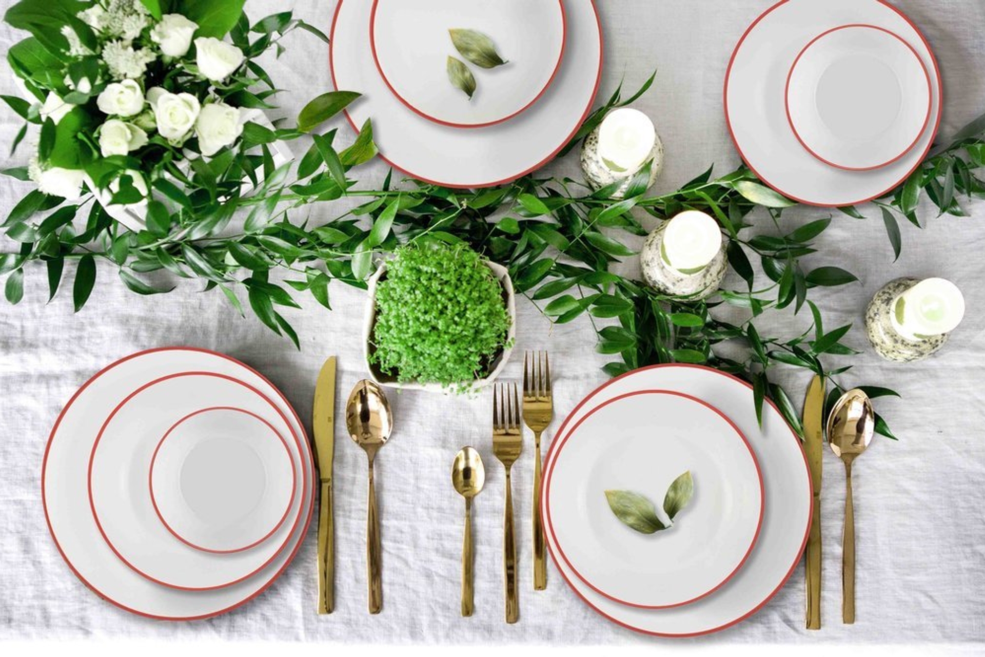 YEMEK SETİ 24 PARÇA KIRMIZI FİYATI - Vivense