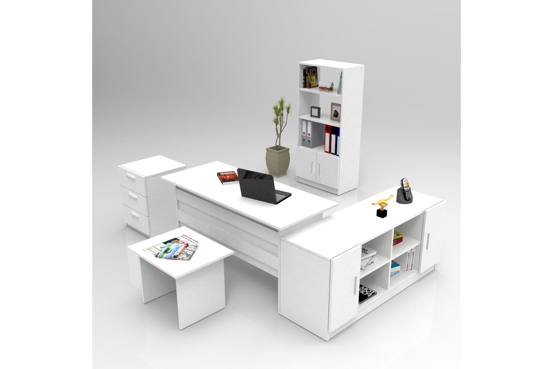 VERONA ABCDF OFİS MASA TAKIMI, BEYAZ FİYATI - Vivense VERONA ABCDF OFİS MASA TAKIMI, BEYAZ FİYATI - Vivense