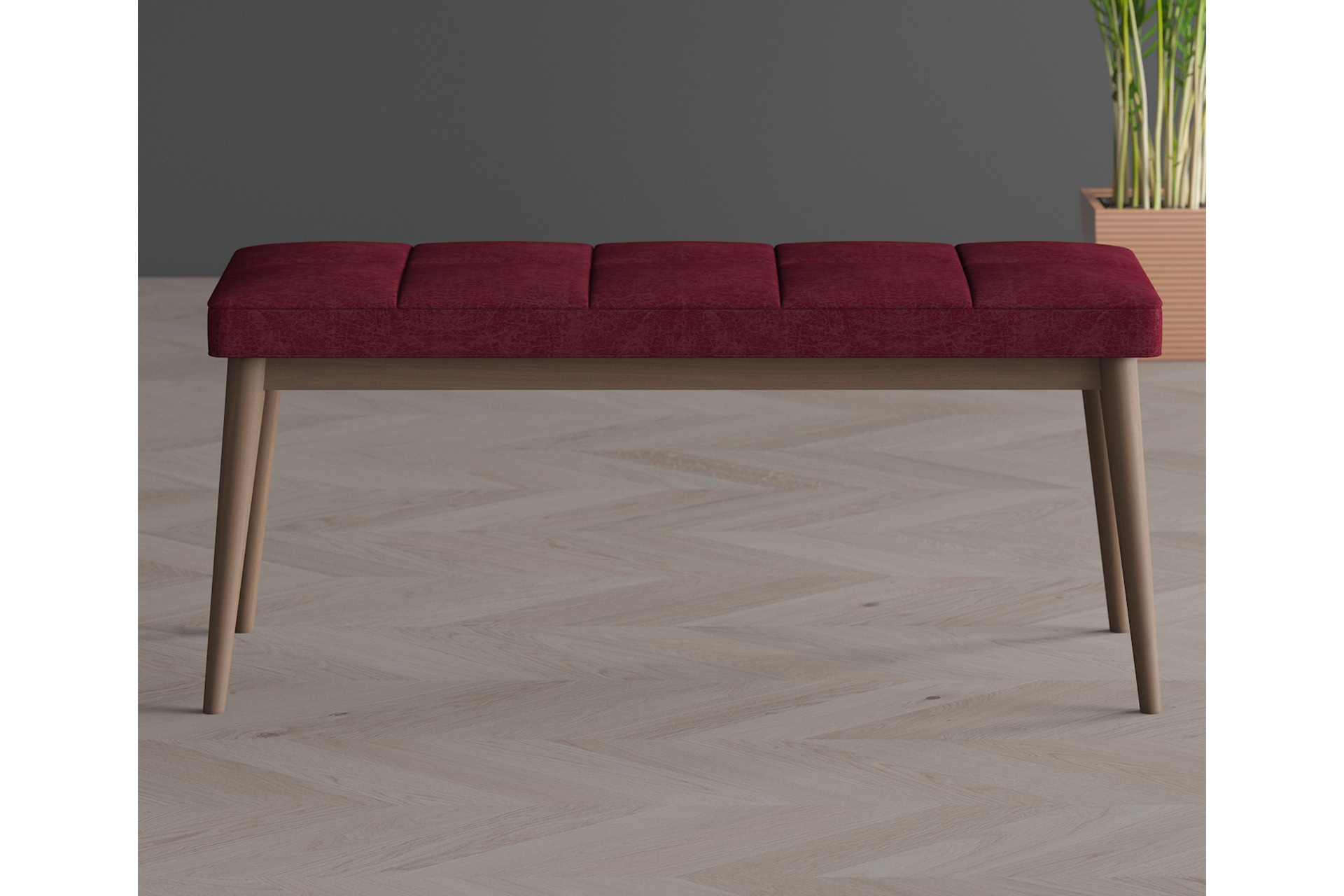 GADAHOME MİYA BENCH, BORDO, CEVİZ AYAK FİYATI - Vivense