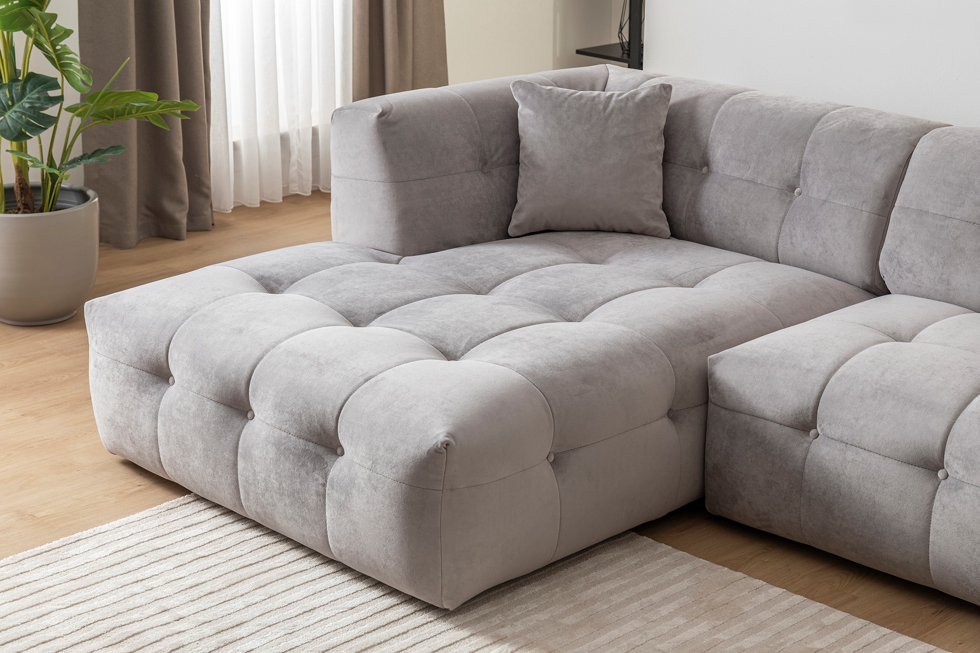 CADDY CORNER SOFA, LEFT CHAİSE, STEEL GREY, UK FİYATI - Vivense