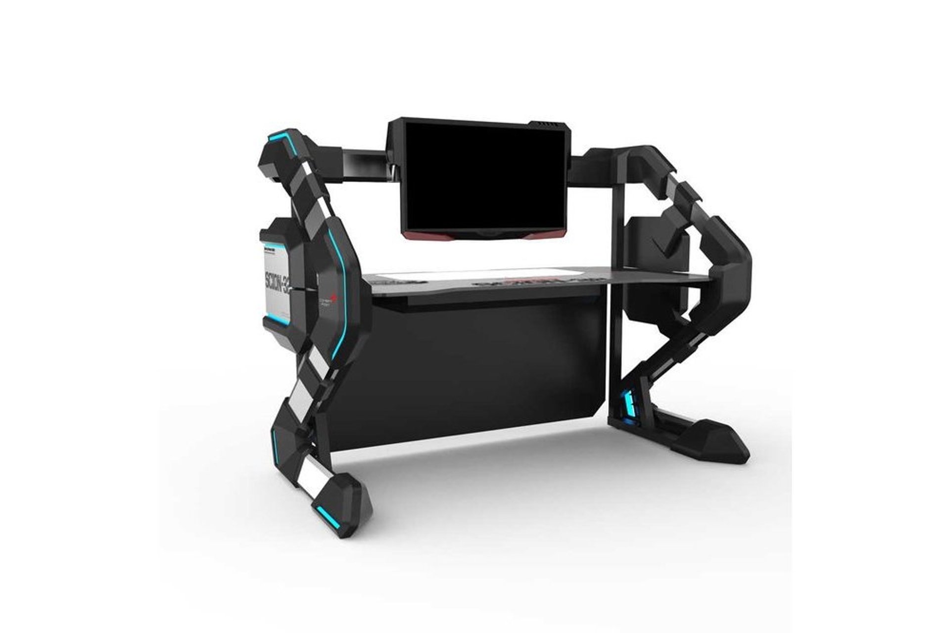 E BLUE SCION ATX PRO OYUNCU MASASI SİYAH MAVİ FİYATI - Vivense