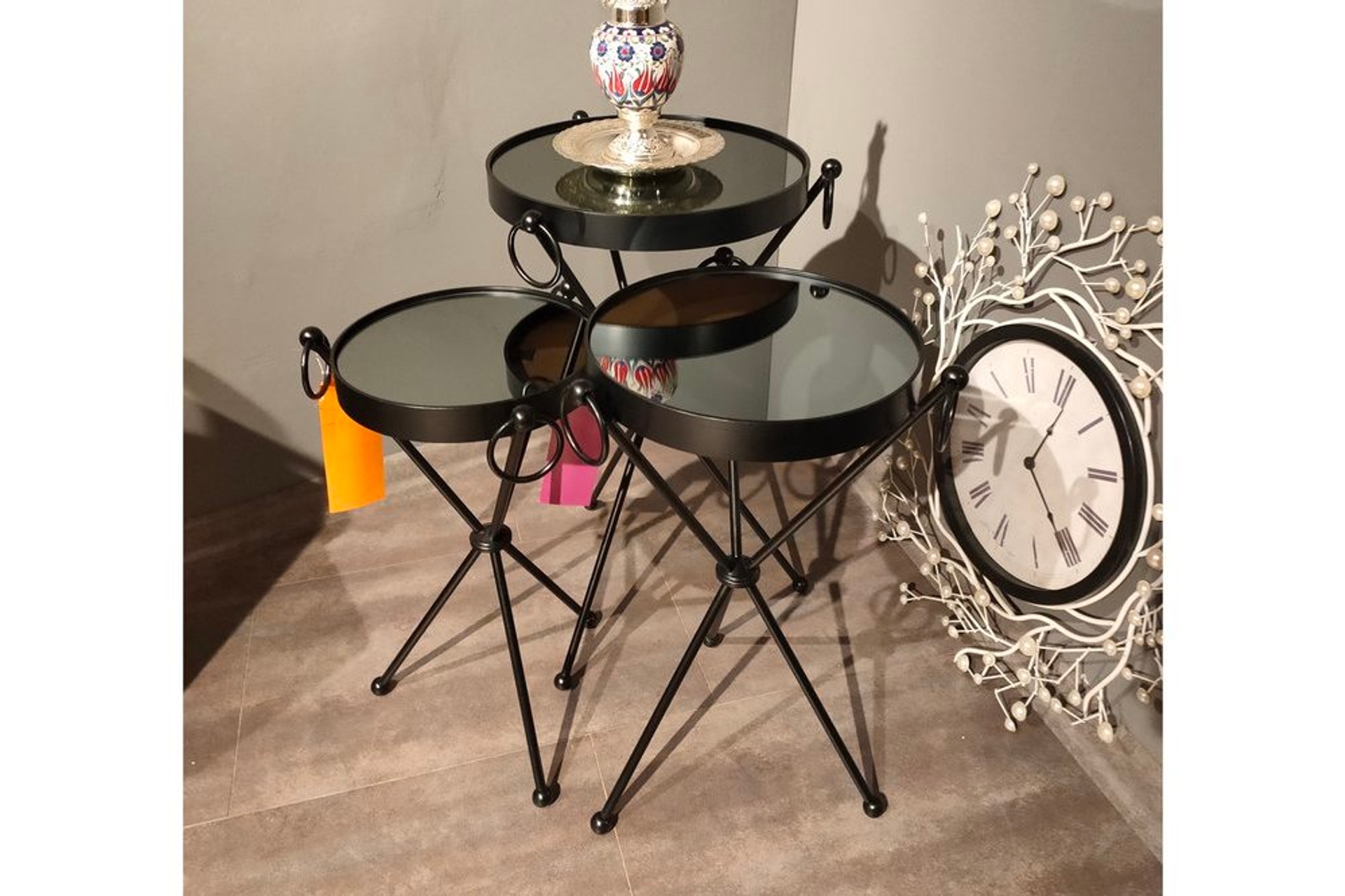 NAPOLİ ZİGON SEHPA, SİYAH FİYATI - Vivense