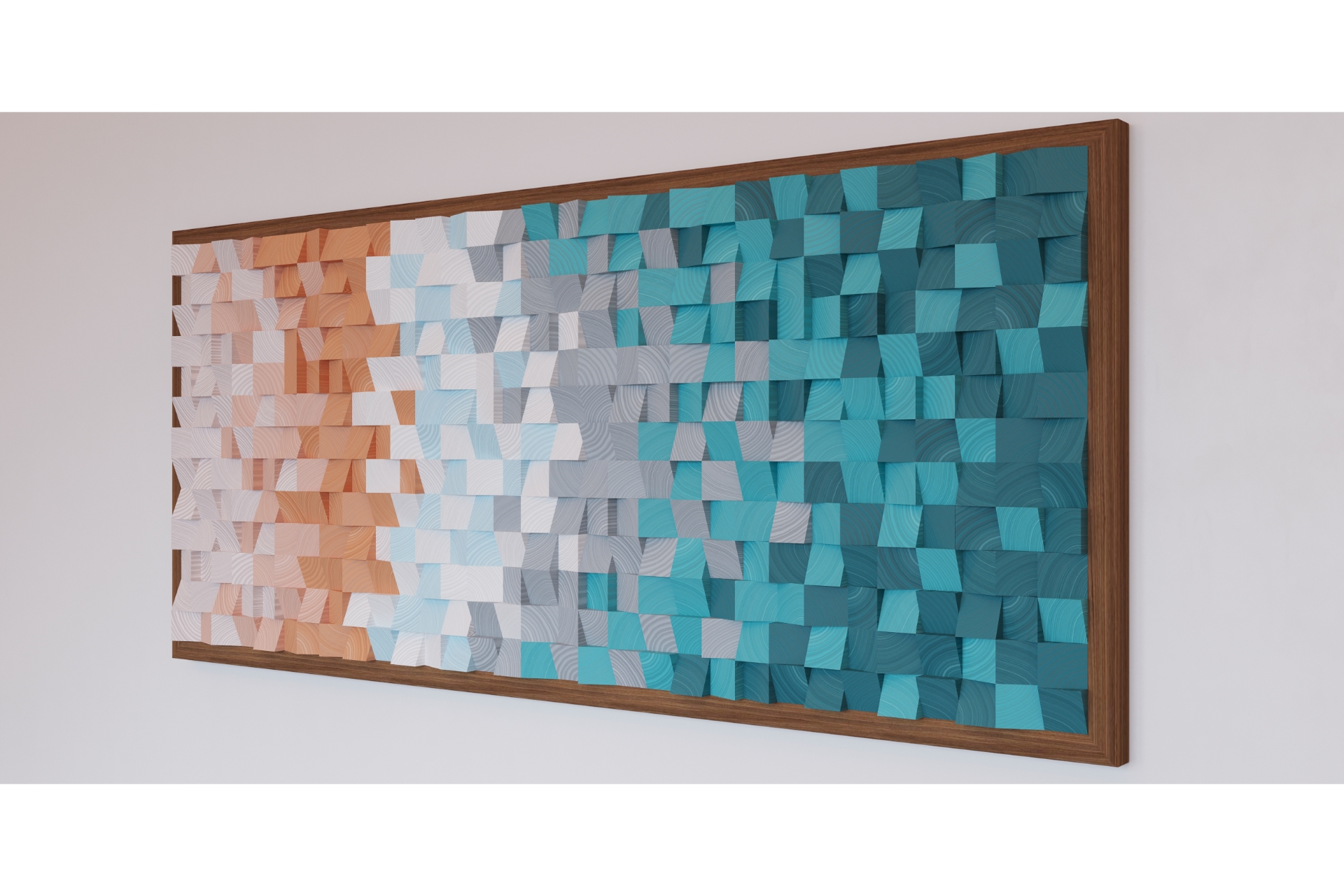 WAVE 3D HANDMADE AHŞAP DUVAR DEKORU, 87X195 FİYATI - Vivense