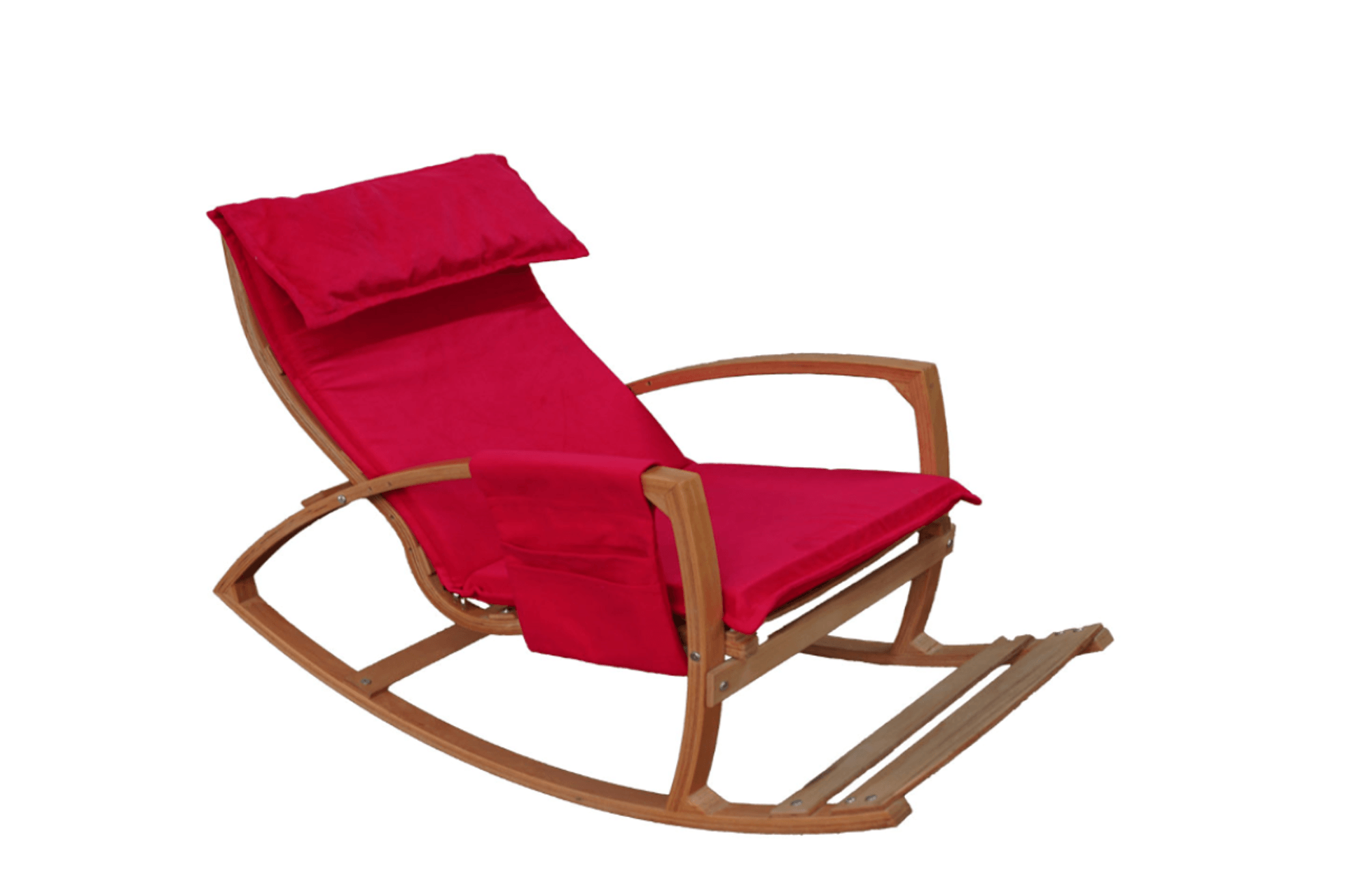 MOBİLDECO VEZİR SALLANAN SANDALYE, KIRMIZI, NATUREL AYAK FİYATI - Vivense