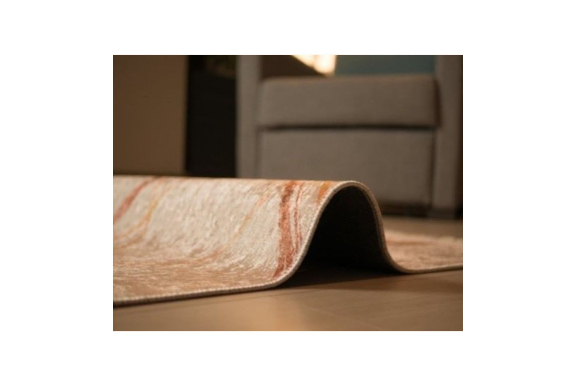 HALIMAX DARA 189 KAYMAZ DOKUMA TABANLI ÇİZGİLİ MODERN HALI, BEJ, 100X150