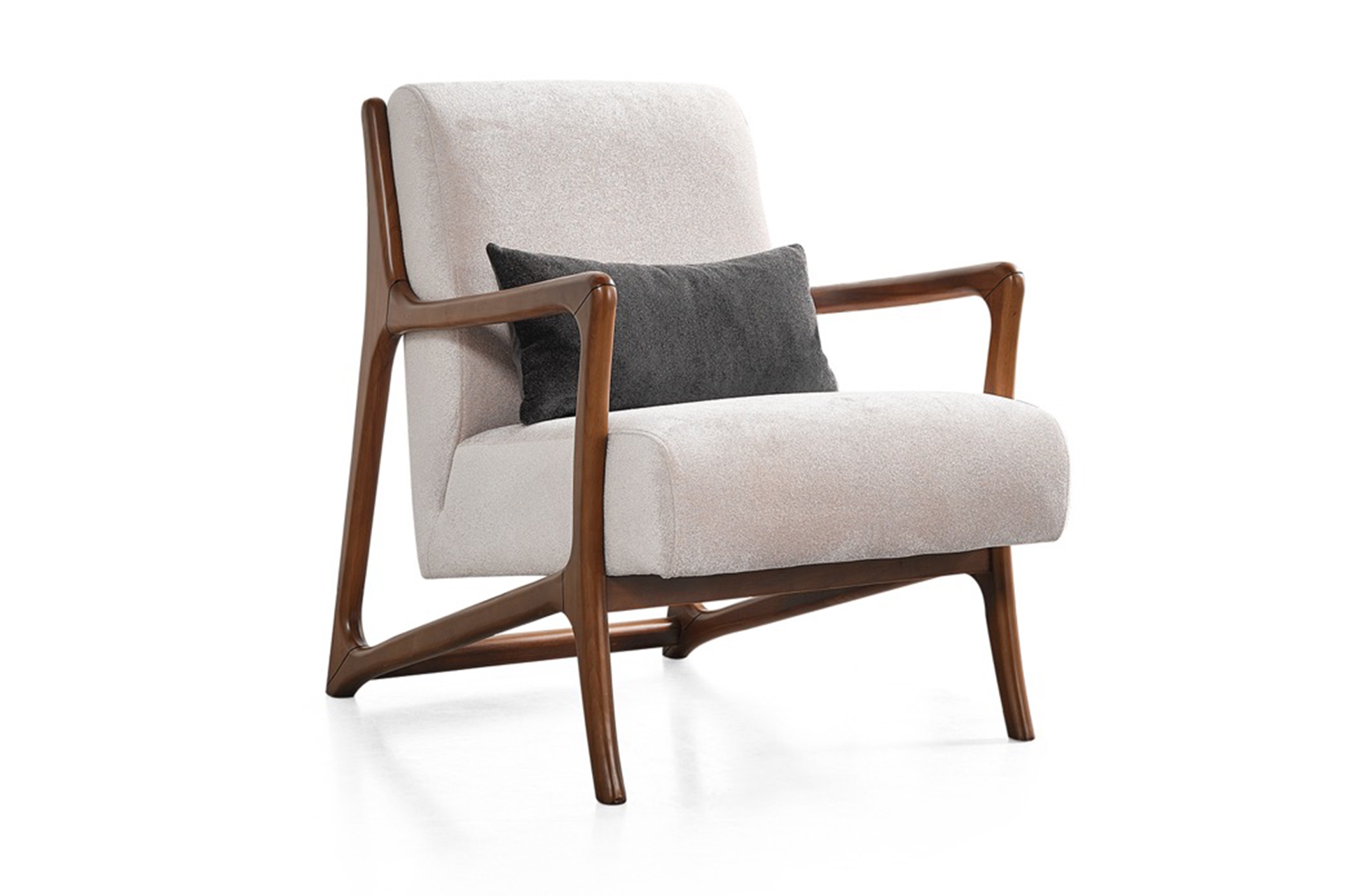 TİME AHŞAP BERJER, KREM FİYATI - Vivense