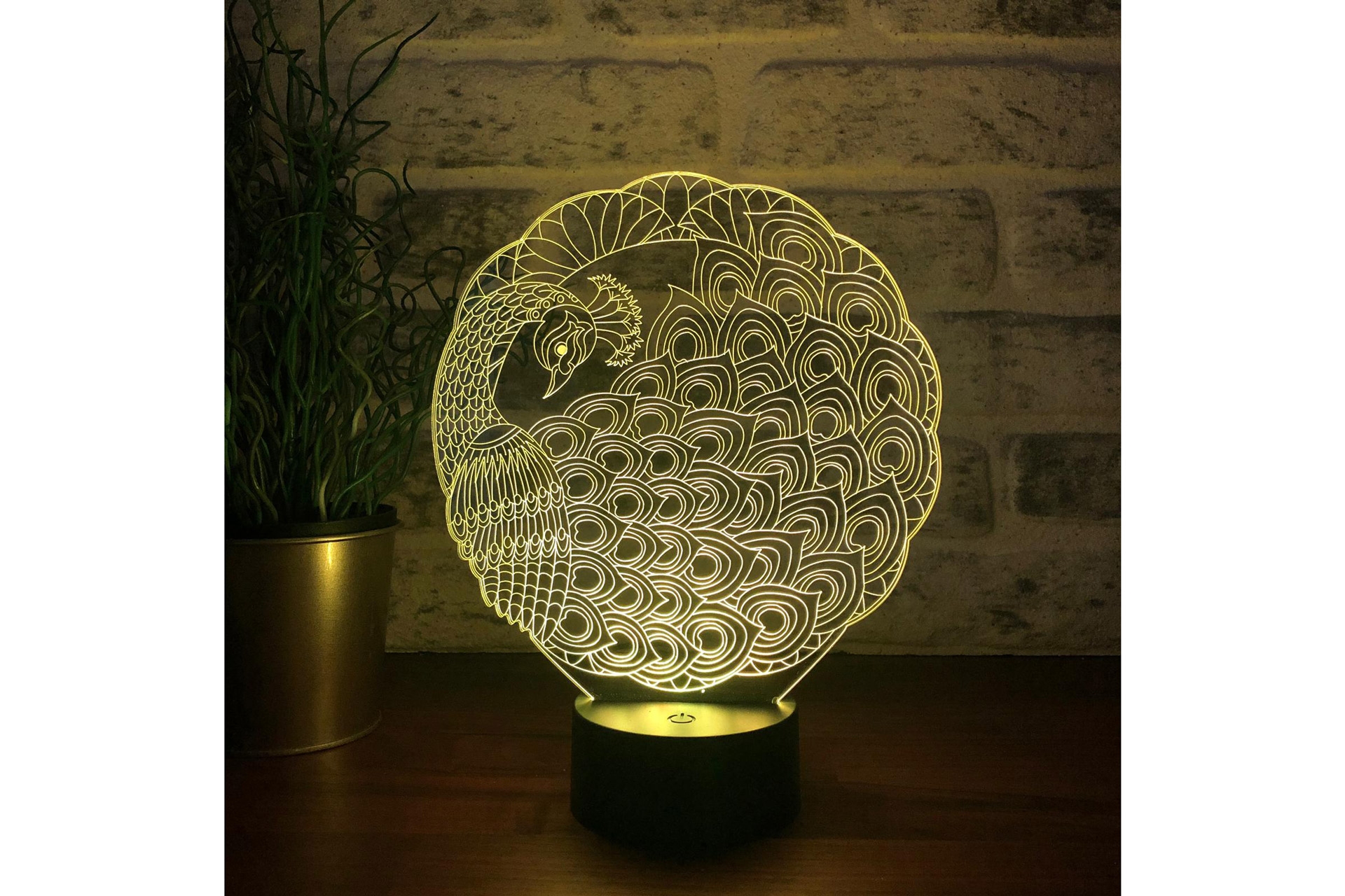 LED MASA LAMBASI, TAVUS KUŞU FİGÜRLÜ, ILZ-444R