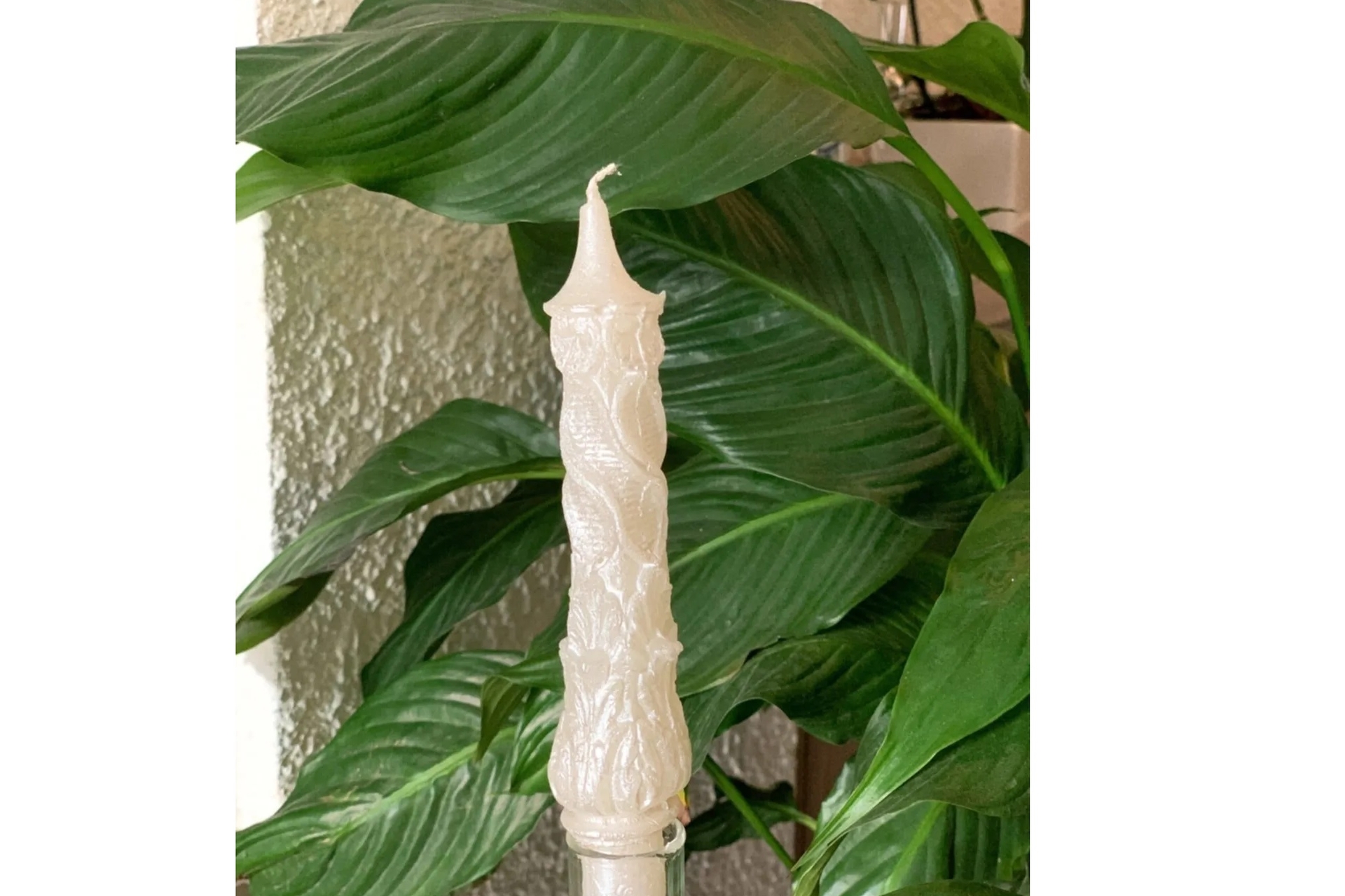 OSMANLI DEKORATİF ŞAMDAN MUMU, SEDEF YALDIZLI