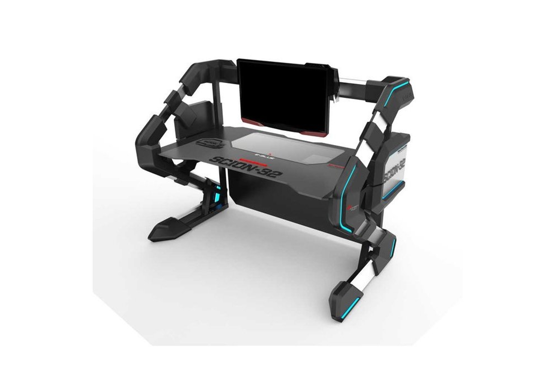 E BLUE SCION ATX PRO OYUNCU MASASI SİYAH MAVİ FİYATI - Vivense