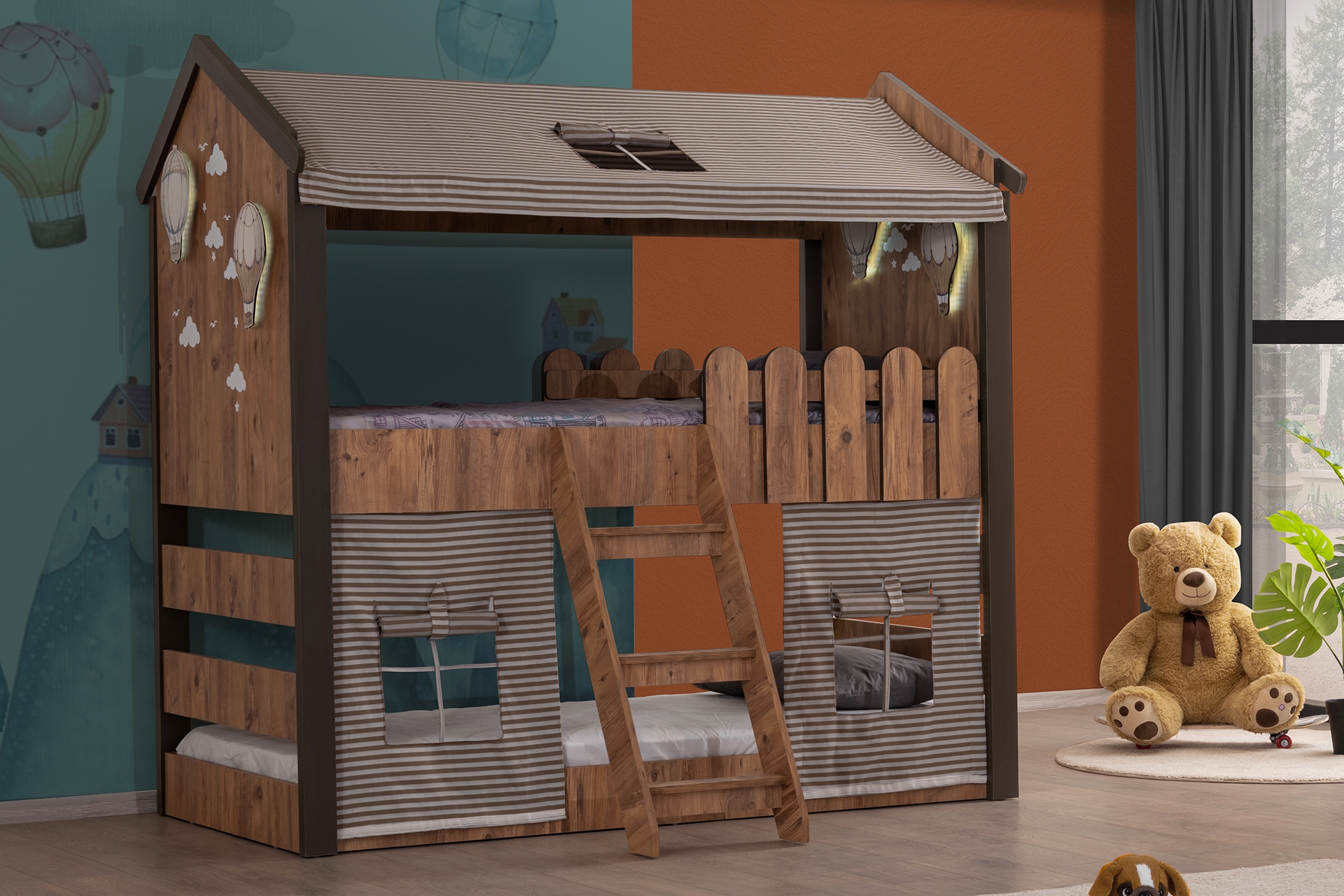 GARDEN MONTESSORİ RANZA ÇOCUK ODASI TAKIMI, 3 KAPAKLI FİYATI - Vivense