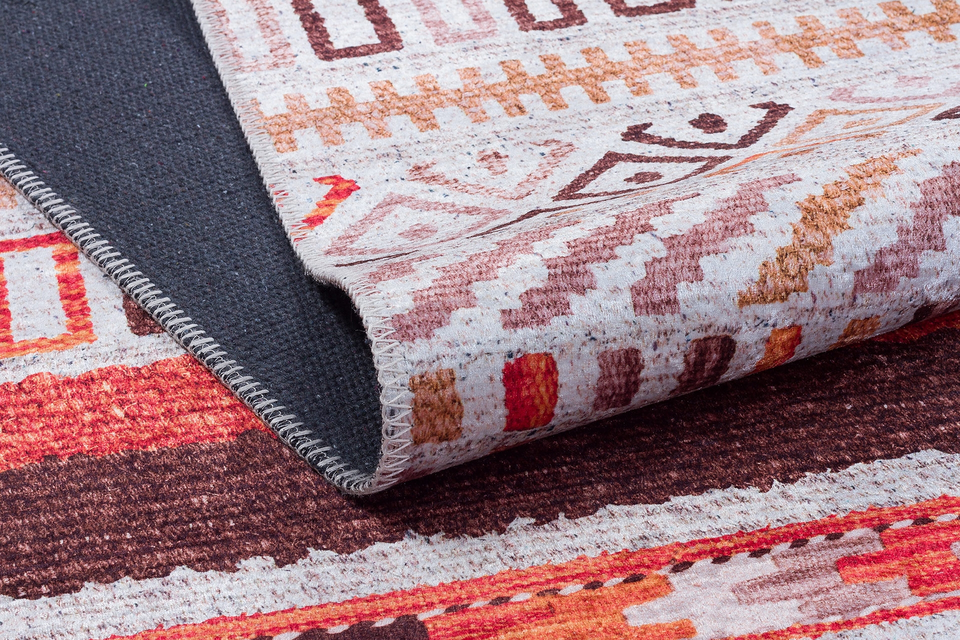 FRENDA ETNİK KİLİM DESEN HALI, KİREMİT, 100X200 FİYATI - Vivense