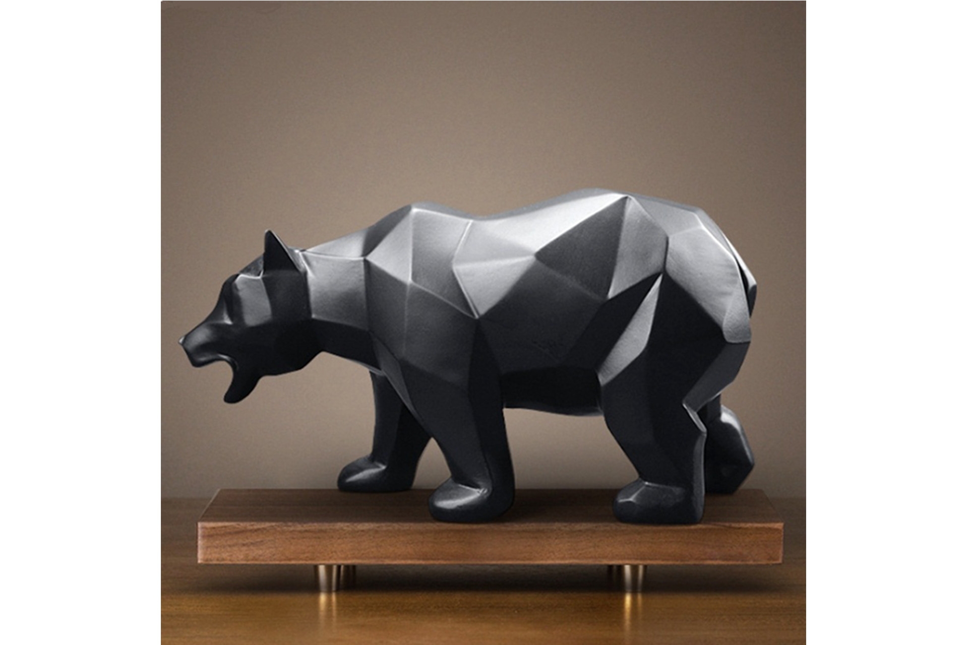 DEKORATİF MODERN KÜBİK TASARIM BÜYÜK BOY AYI, SİYAH FİYATI - Vivense