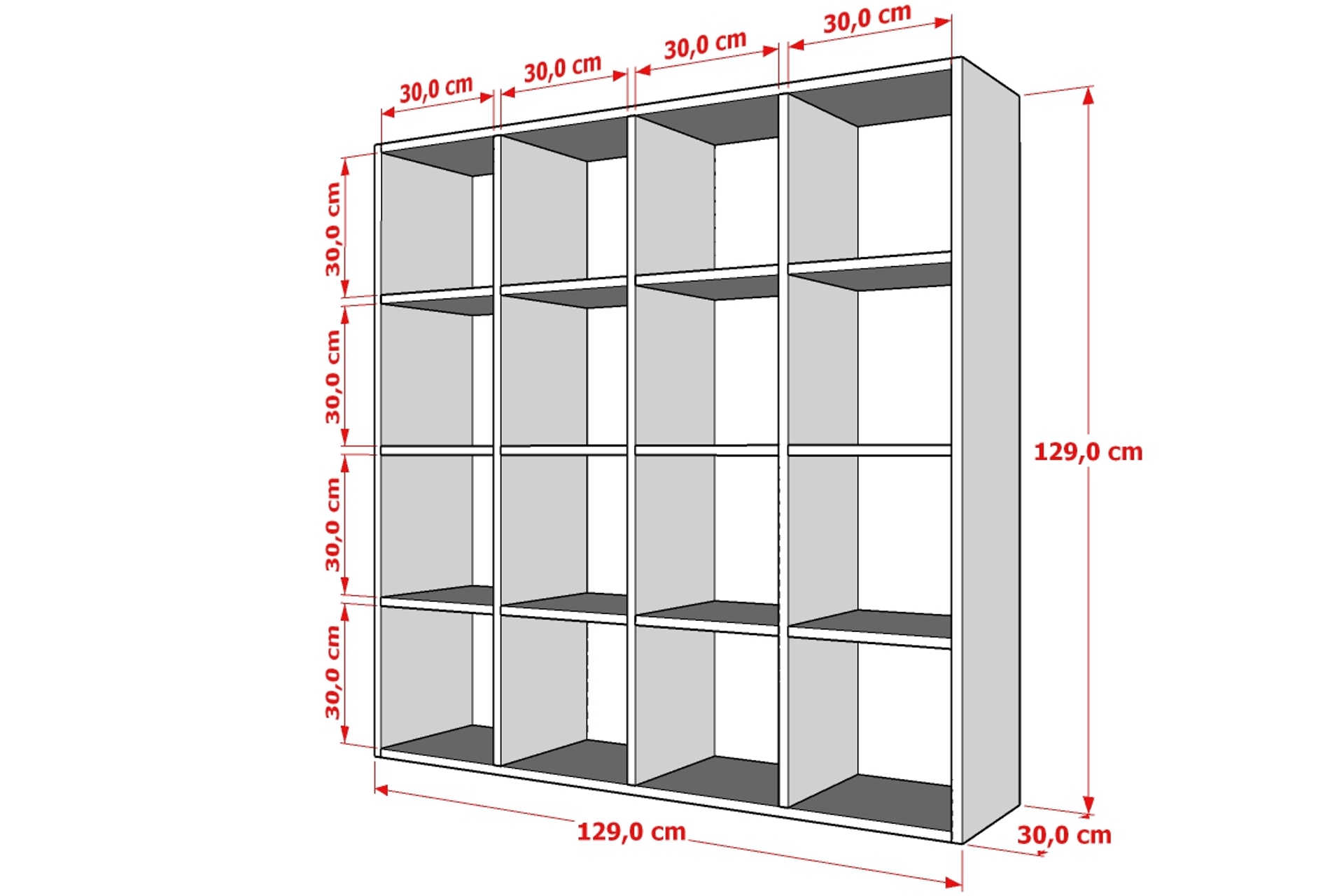 BKCONCEPT RAFLI KİTAPLIK, 130 CM, BEYAZ, KTP-1102 FİYATI - Vivense