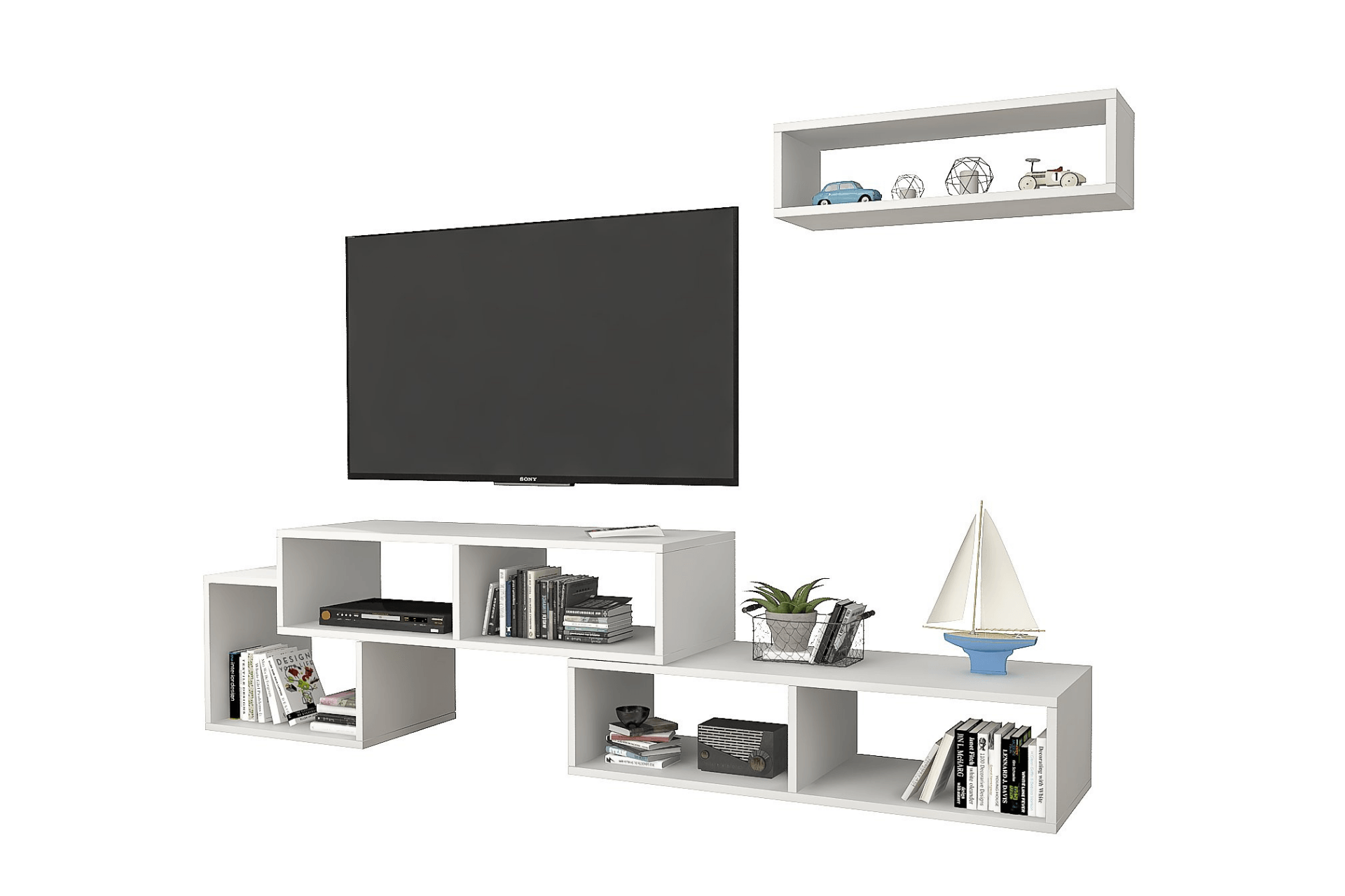 ARMONİA RAFLI TV ÜNİTESİ, BEYAZ FİYATI - Vivense