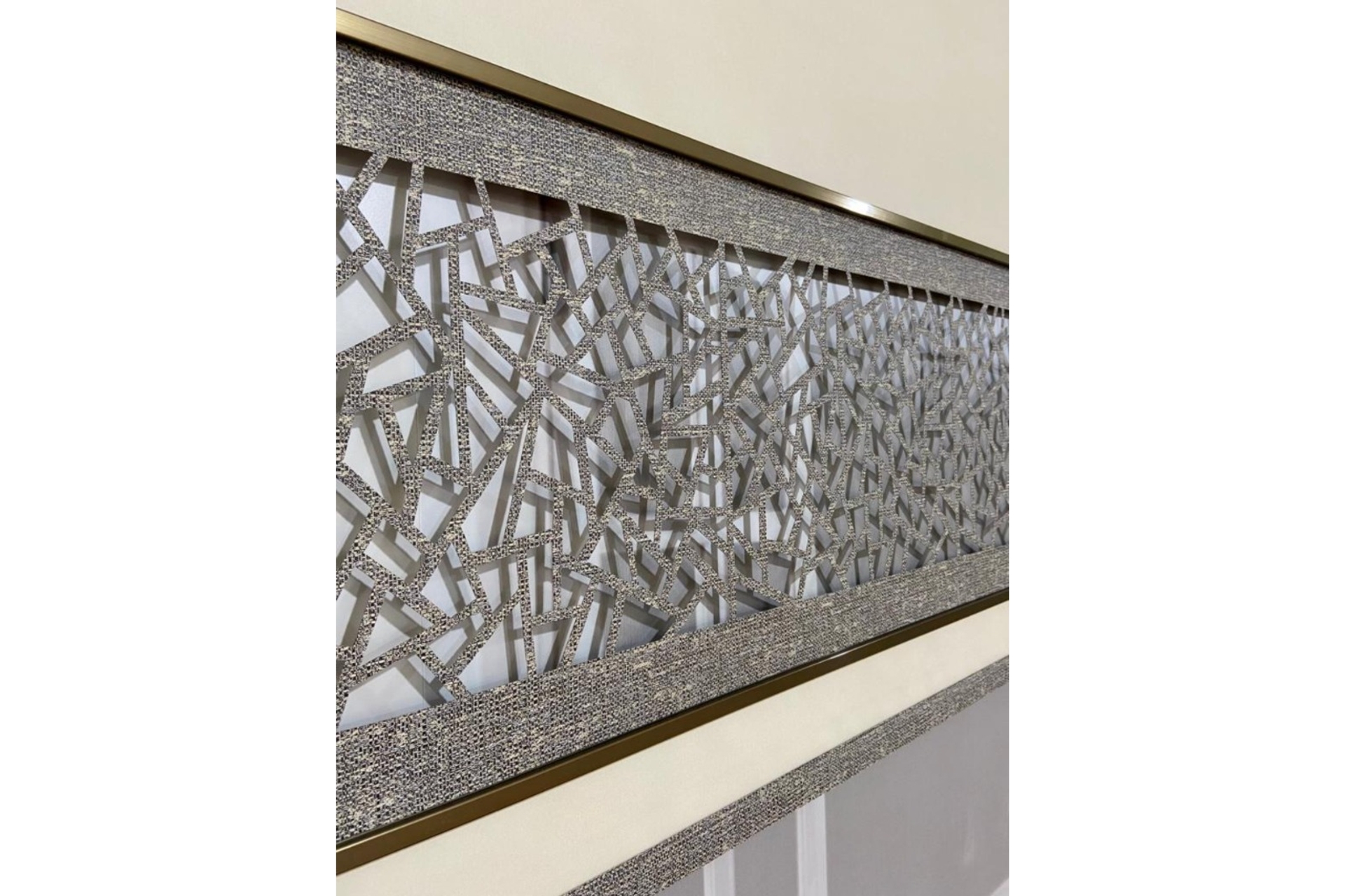 ÇİFT RENK LAZER KESİM BRONZ ÇITALI STOR PERDE, KREM, DSG-VDM03, 90X200