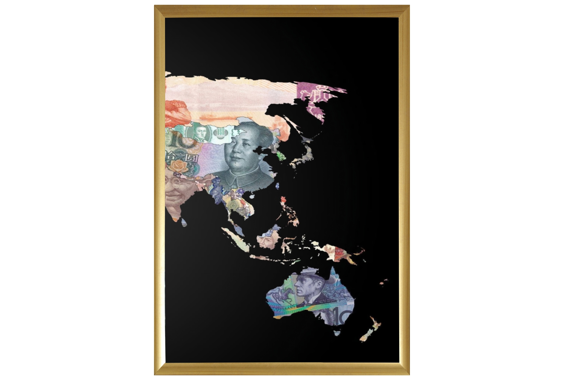 FRANK RAY GOLD MAP TABLO SETİ, 50X70 FİYATI - Vivense