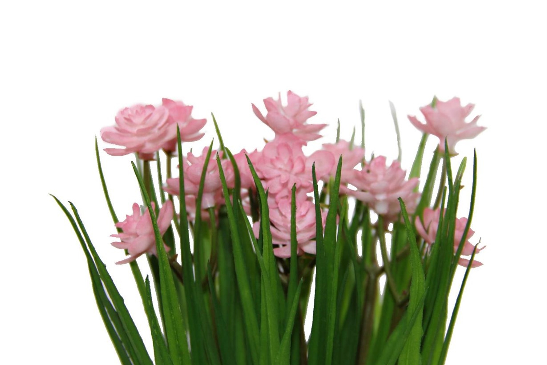 PEMBE ÇİÇEKLİ GRASS POT (ÇİM SAKSI)