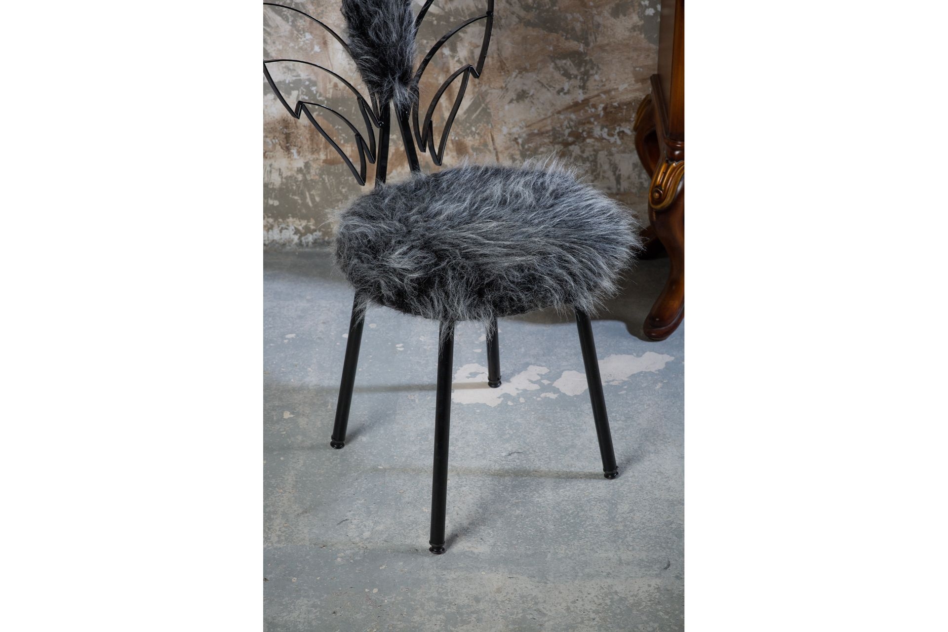 MENDY ANGEL SANDALYE, TAY TÜYÜ, SİYAH AYAK FİYATI - Vivense