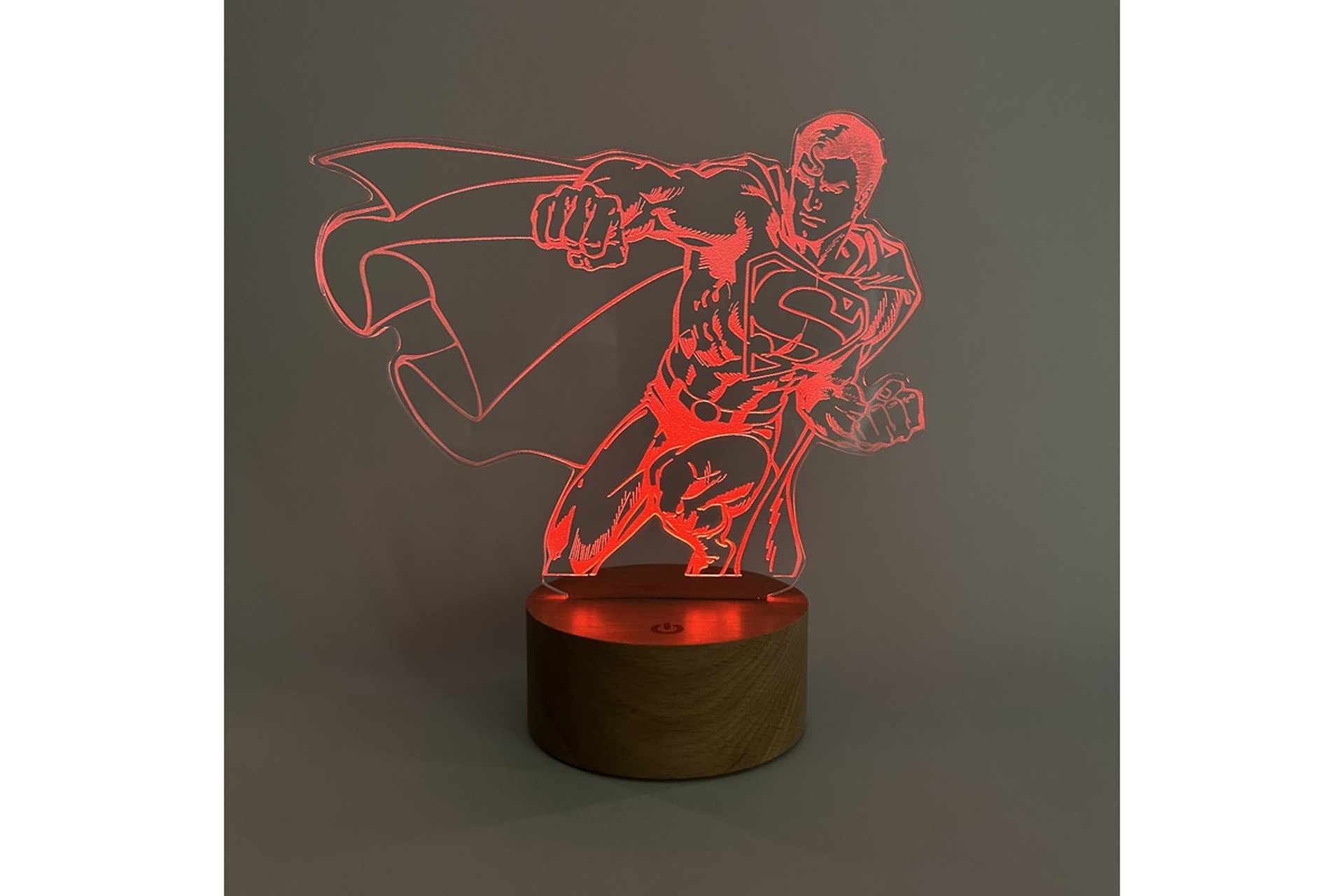 BY LAMP LED GECE LAMBASI, SUPERMAN FİGÜRLÜ