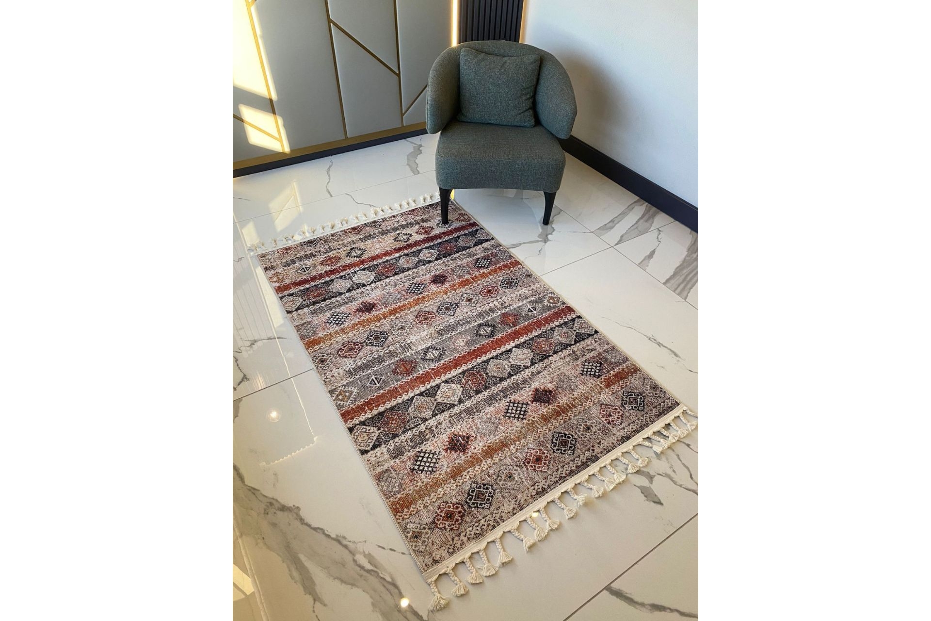 HALIMAX DARA 204 KAYMAZ DOKUMA TABANLI ÖRGÜ SAÇAKLI MULTİ MODERN ...