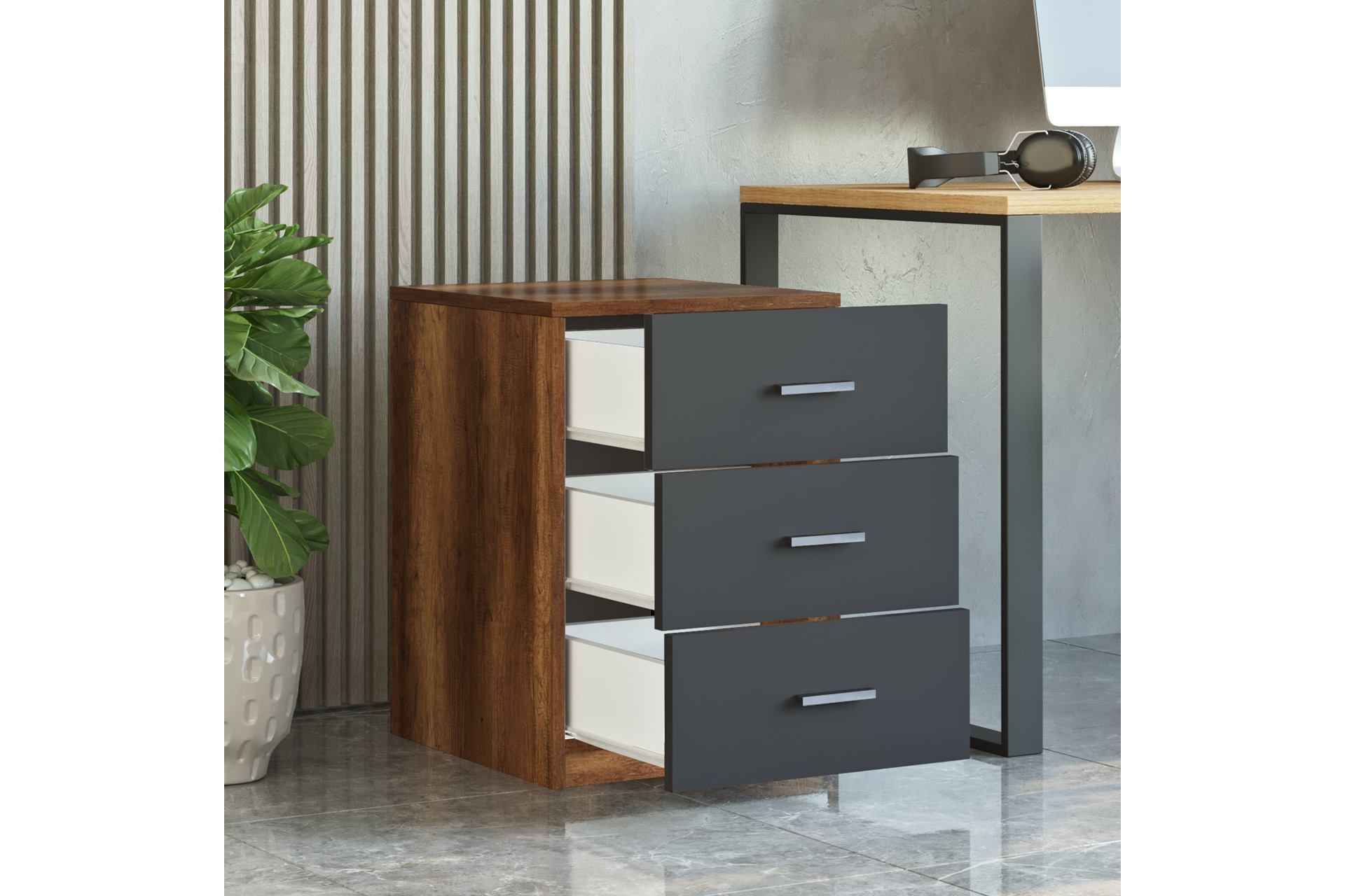 ROBİN HOME VERONA OFİS BÜRO MASA TAKIMI MAKAM TAKIMI, BAROK GRİ, VO18 ...