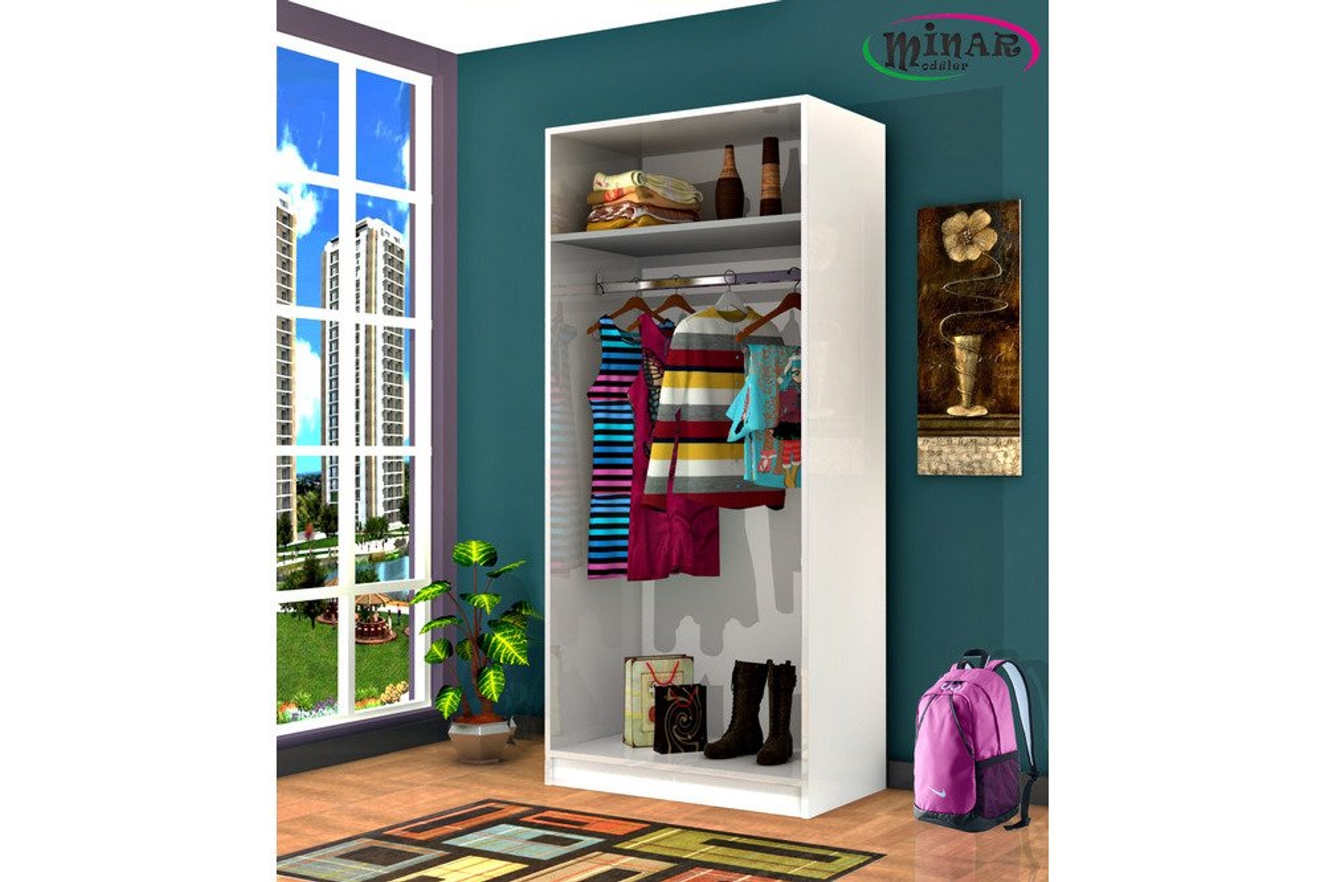 GRANİKOS 2 KAPILI ZİNCİR DOLAP 80 CM FİYATI - Vivense GRANİKOS 2 KAPILI ZİNCİR DOLAP 80 CM FİYATI - Vivense