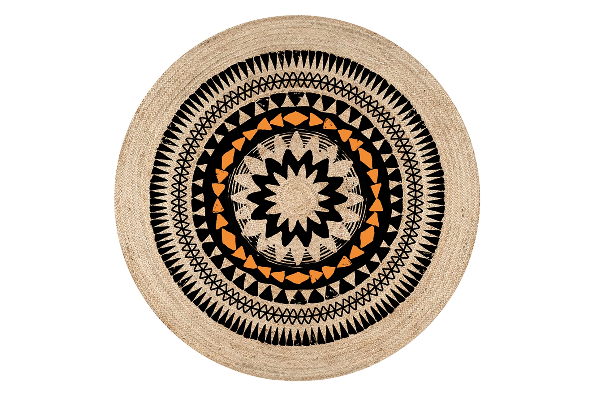 PARİA HOME JÜT ÖRME HALI, ORANGE DESENLİ, 150X150