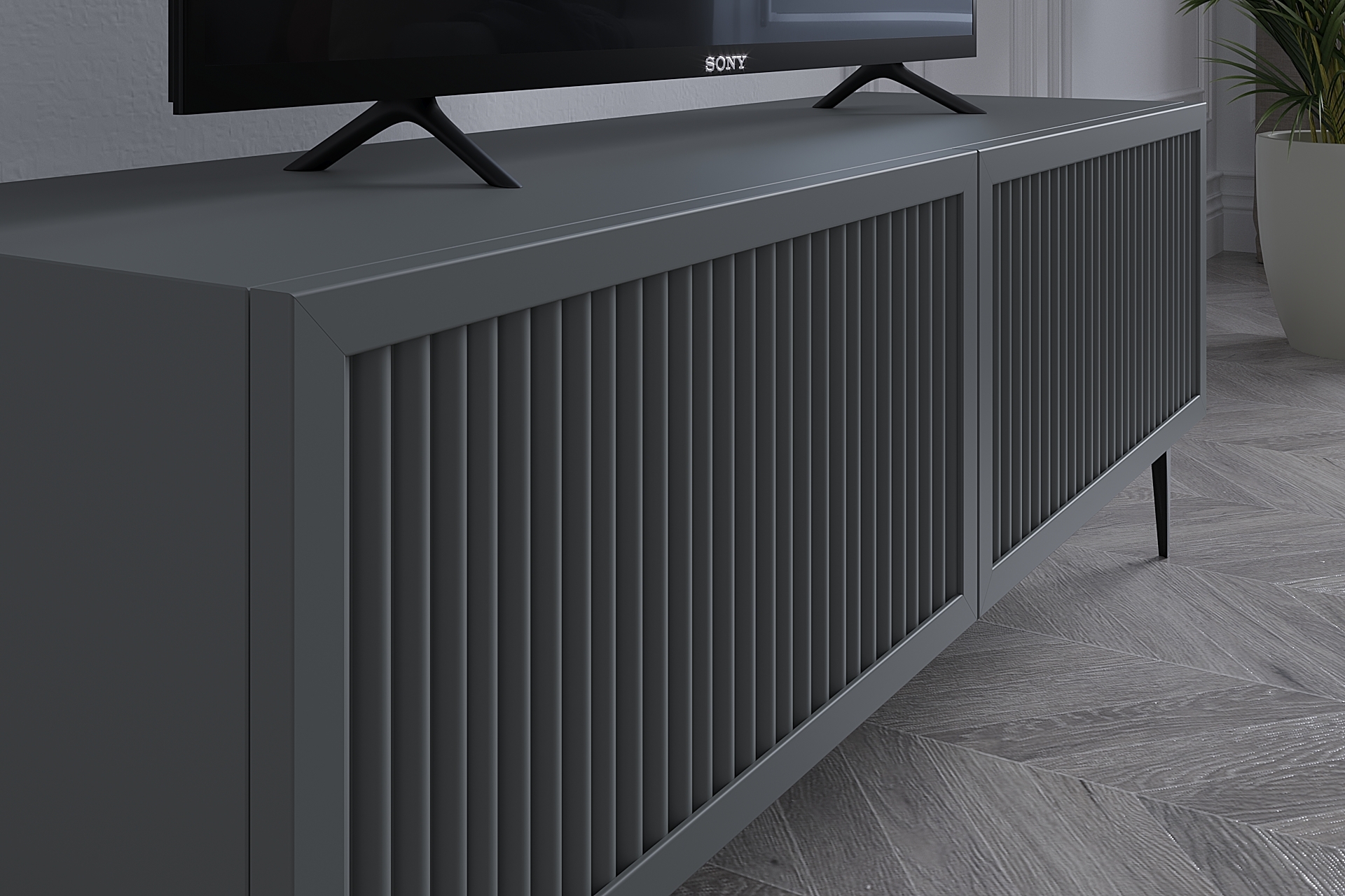 OLA TV ÜNİTESİ, GRİ, 140 CM FİYATI - Vivense