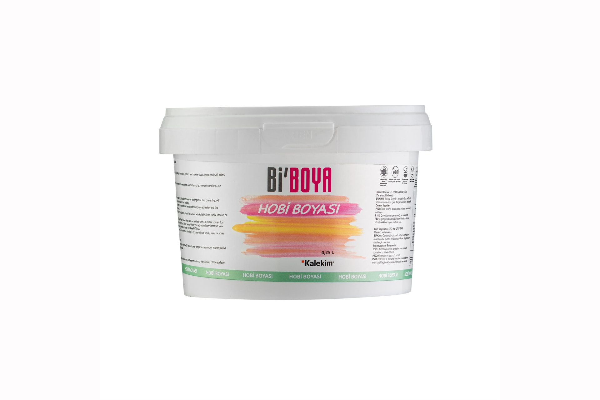 BİBOYA HOBİ BOYASI, BEYAZ, 0,25LT