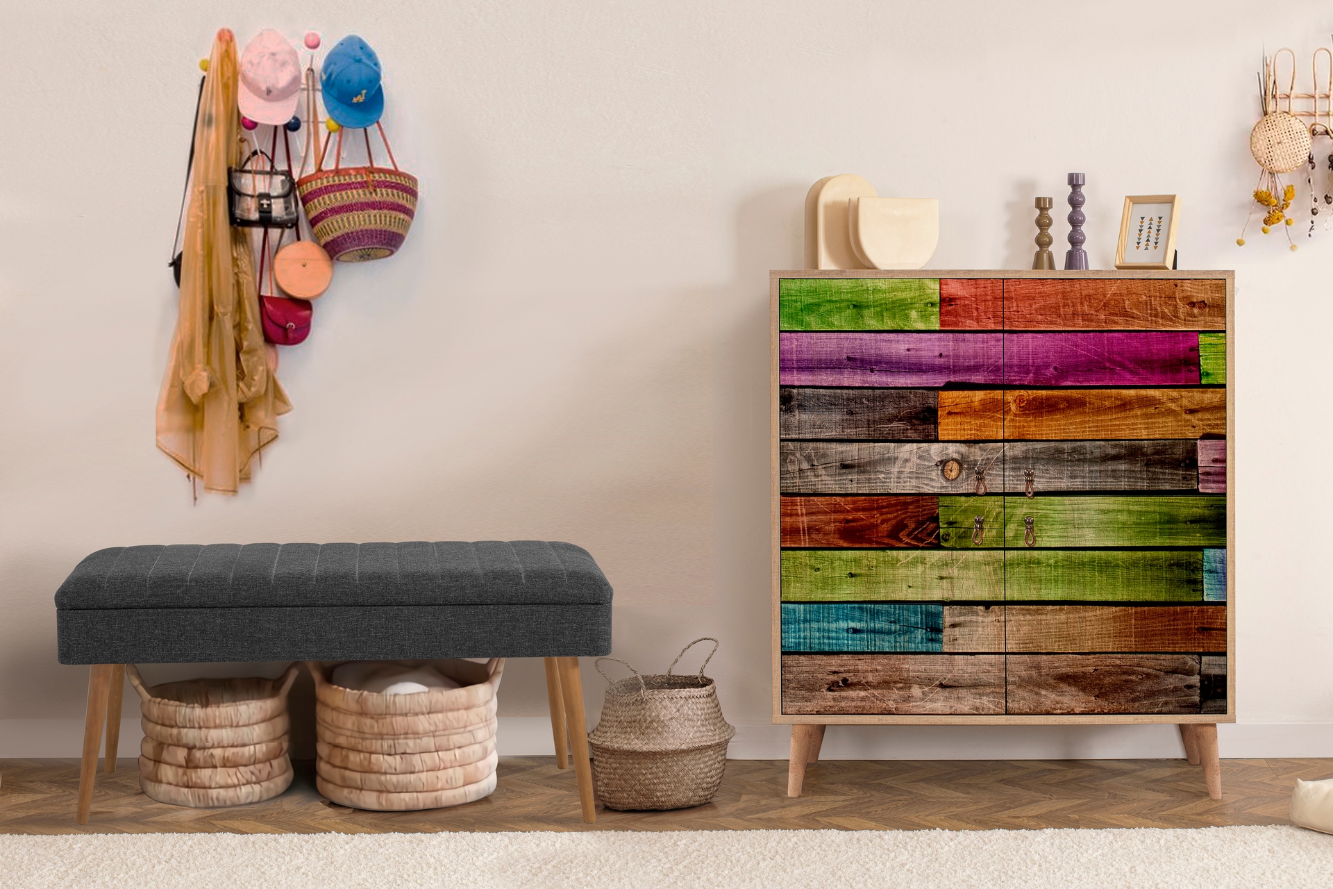 MULTİKABİN COLORS AYAKKABILIK ANTRE TAKIMI, SONOMO ANTRASİT FİYATI ...