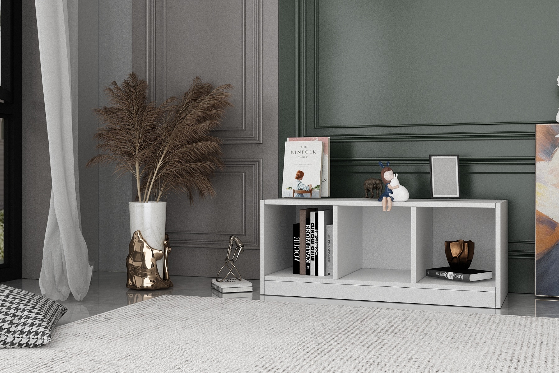 BKCONCEPT RAFLI KİTAPLIK, 97 CM, BEYAZ, KTP-1200 FİYATI - Vivense