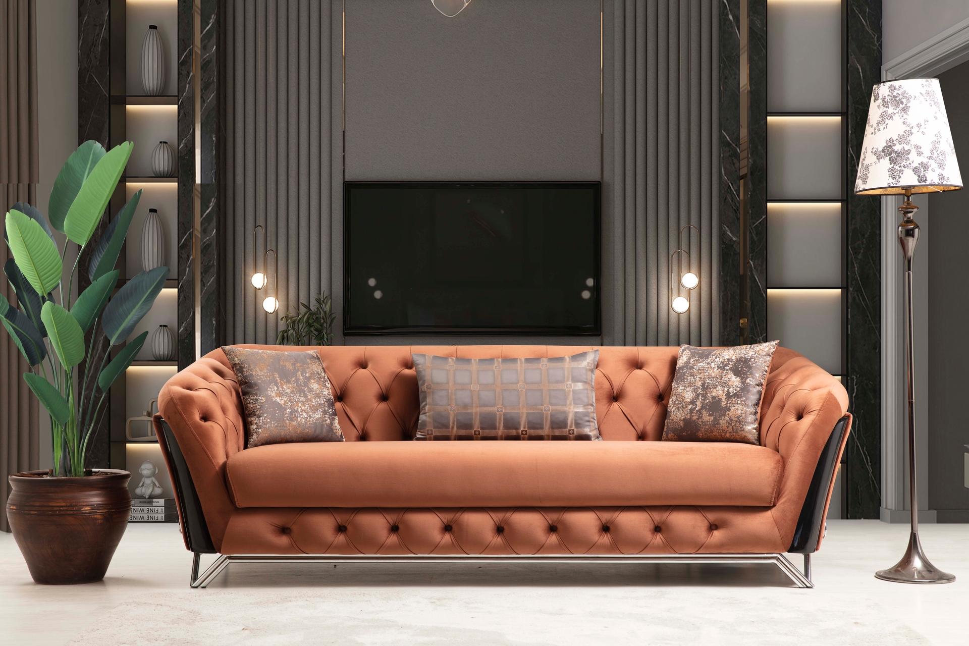 RUBY ÜÇLÜ KOLTUK, KİREMİT FİYATI - Vivense