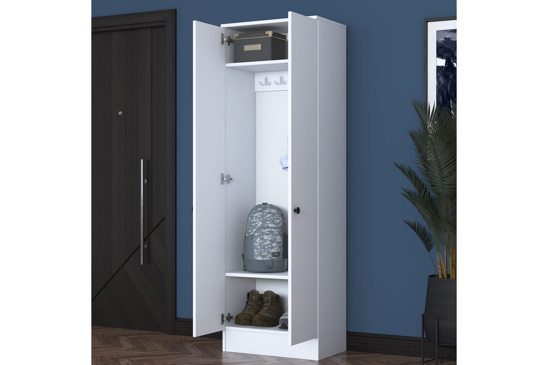 RANİ P6 MODERN KAPAKLI PORTMANTO M14, ASKILIK, BEYAZ FİYATI - Vivense