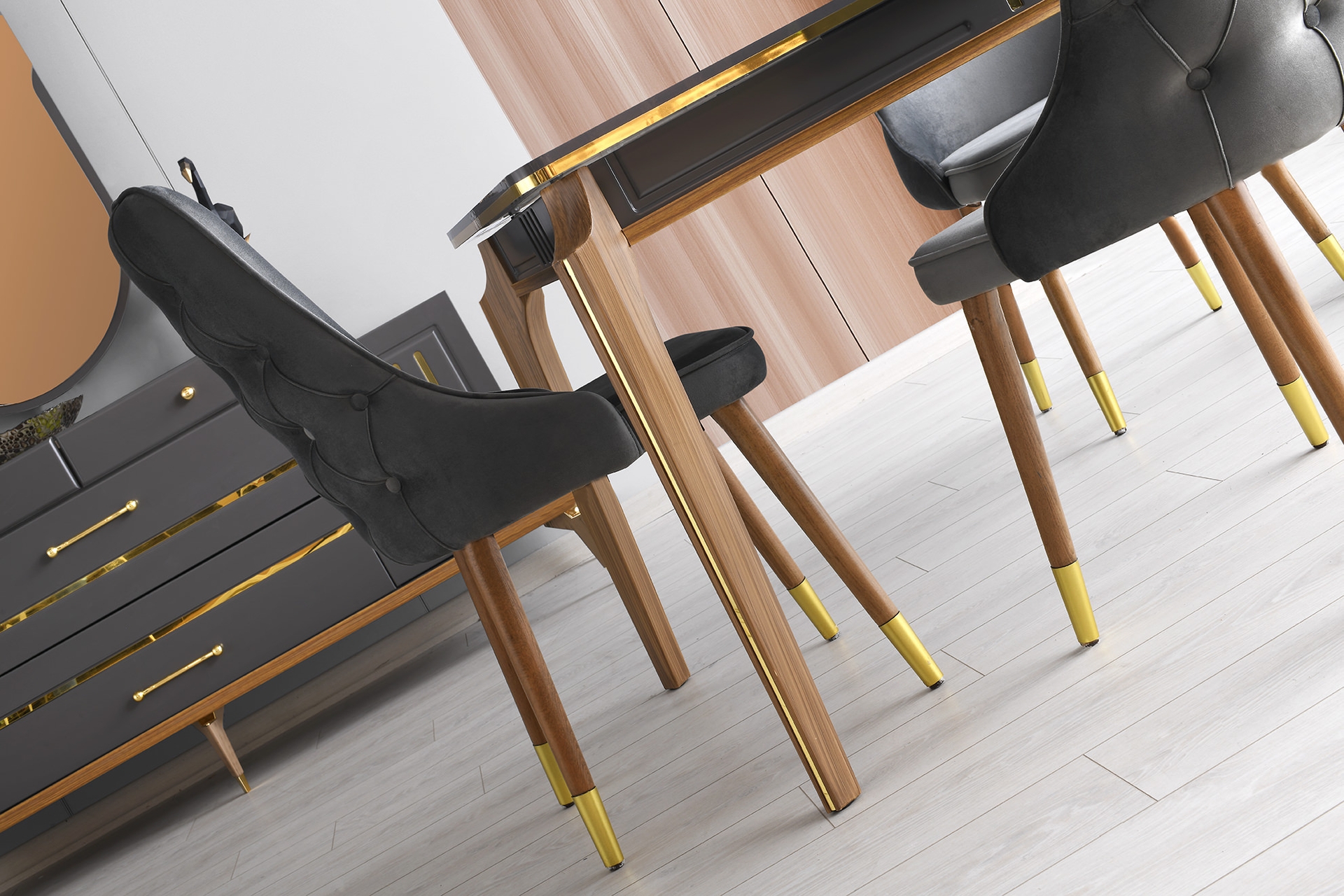 LEVENT DUMAN MASA, CEVİZ LAKE GRİ, 145X89 FİYATI - Vivense