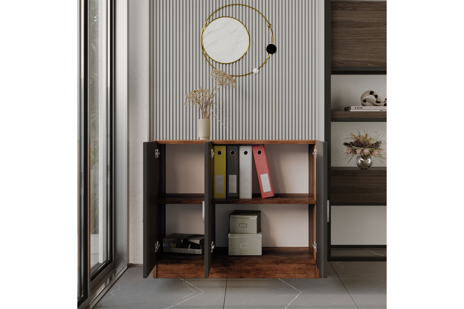 ROBİN HOME VERONA OFİS BÜRO MASA TAKIMI MAKAM TAKIMI, BAROK GRİ, VO18 ...