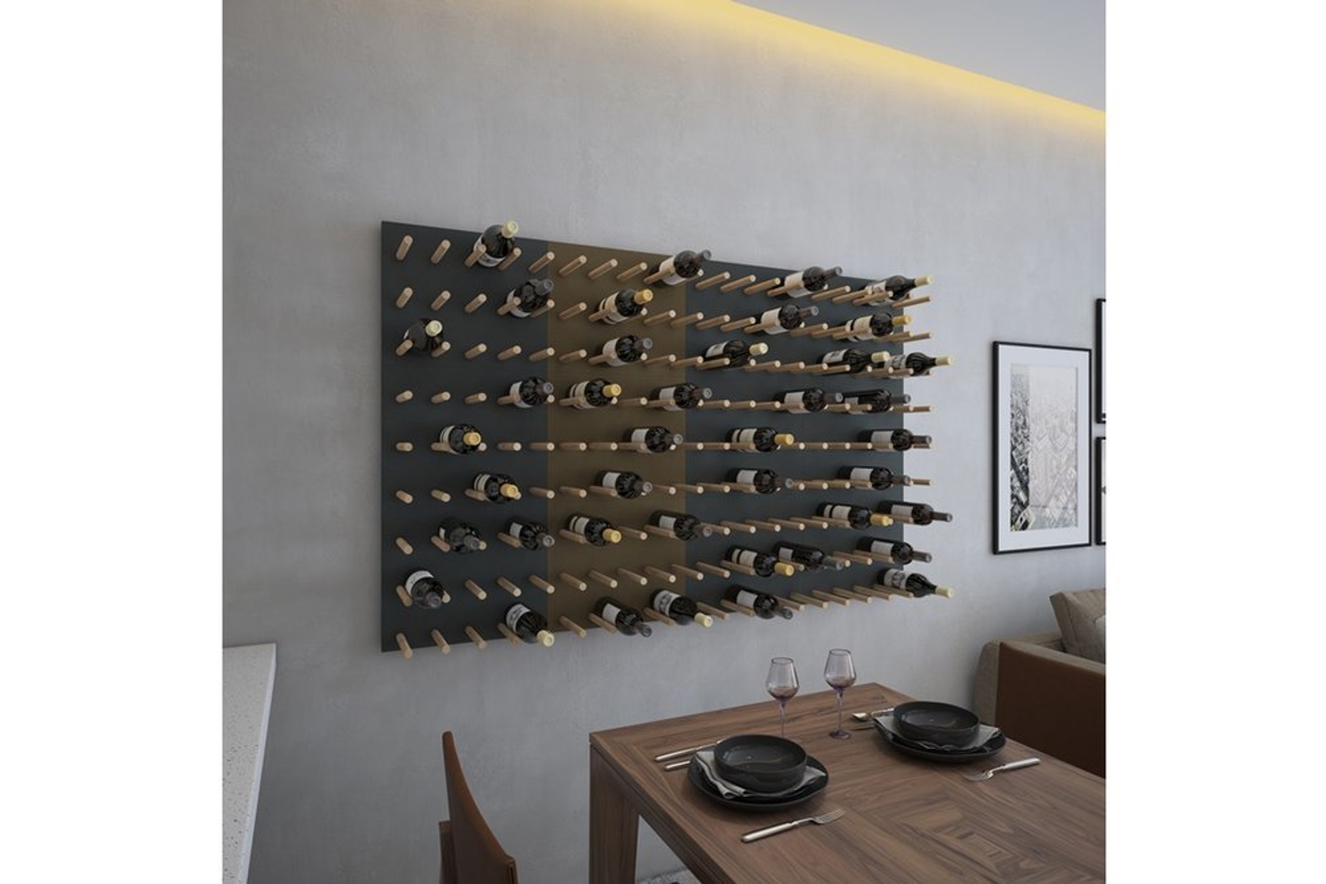 GRACE DUVAR TİPİ AHŞAP ŞARAPLIK, SAFRAN MEŞE FİYATI - Vivense