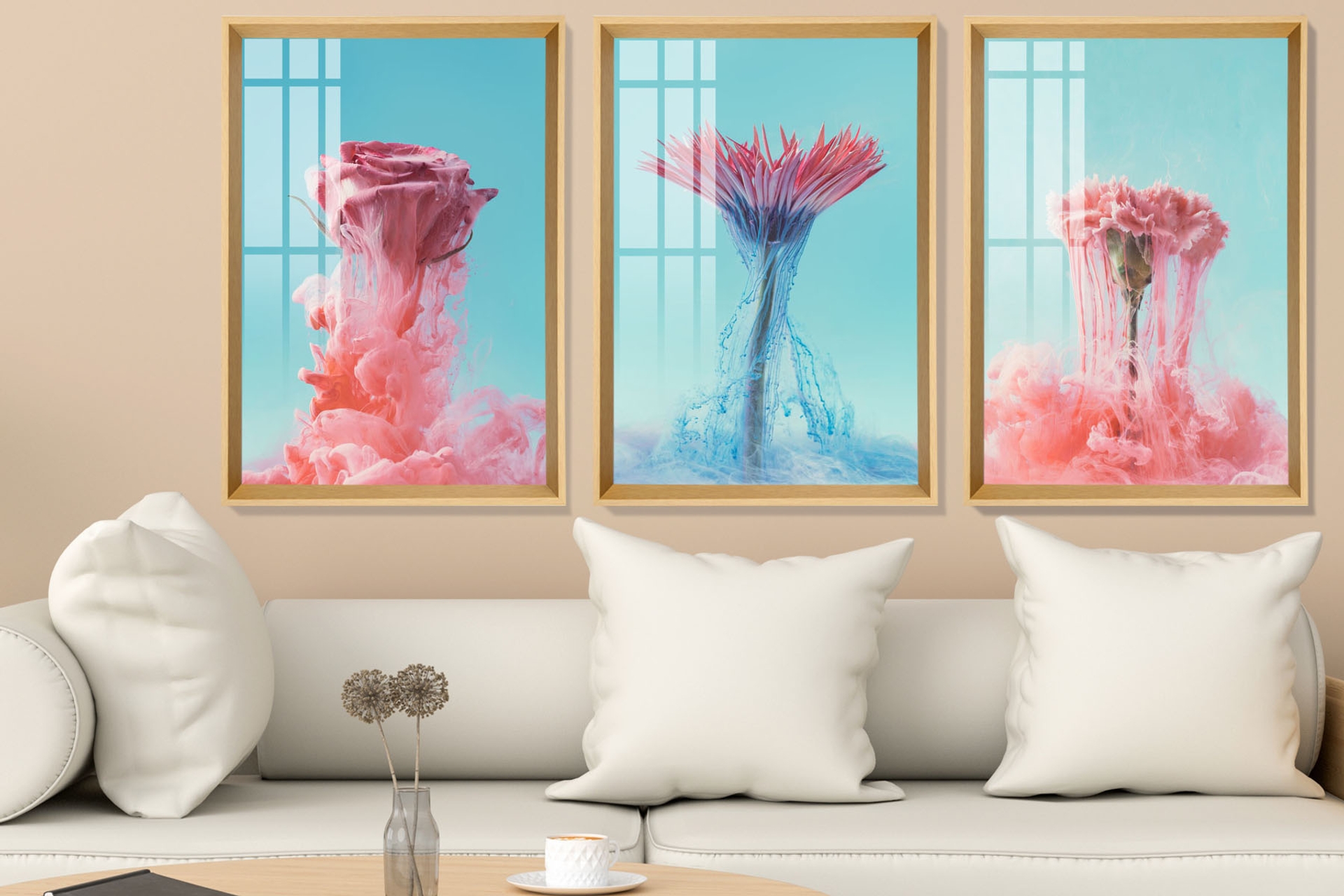 COLD FLOWERS TABLO SETİ, NATURAL ÇERÇEVE, 33X48 FİYATI - Vivense