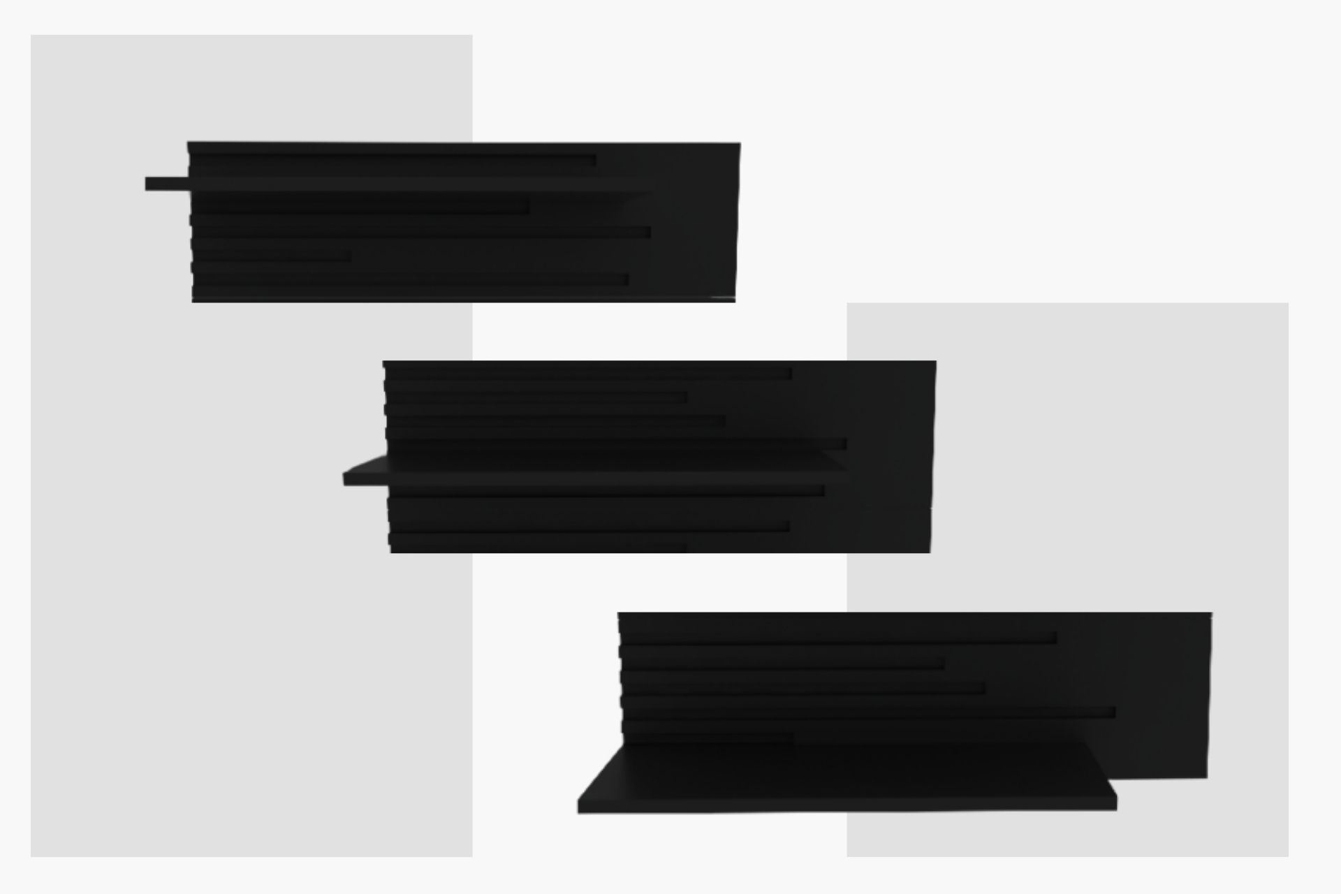 LUNA DESIGN STUDIO LAKE MDF KİTAPLIK, SİYAH MAT, 75 CM FİYATI - Vivense