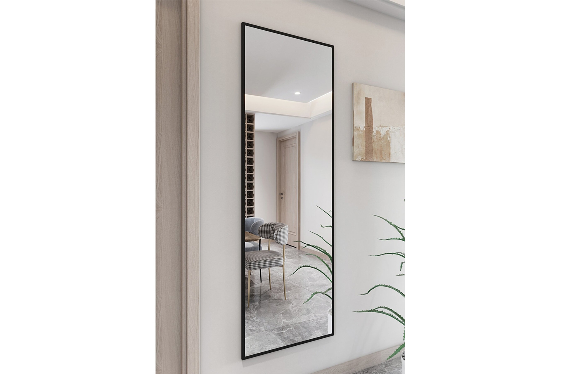 MARSAH HOME METAL ÇERÇEVELİ BOY AYNASI, SİYAH, 60X180 FİYATI - Vivense