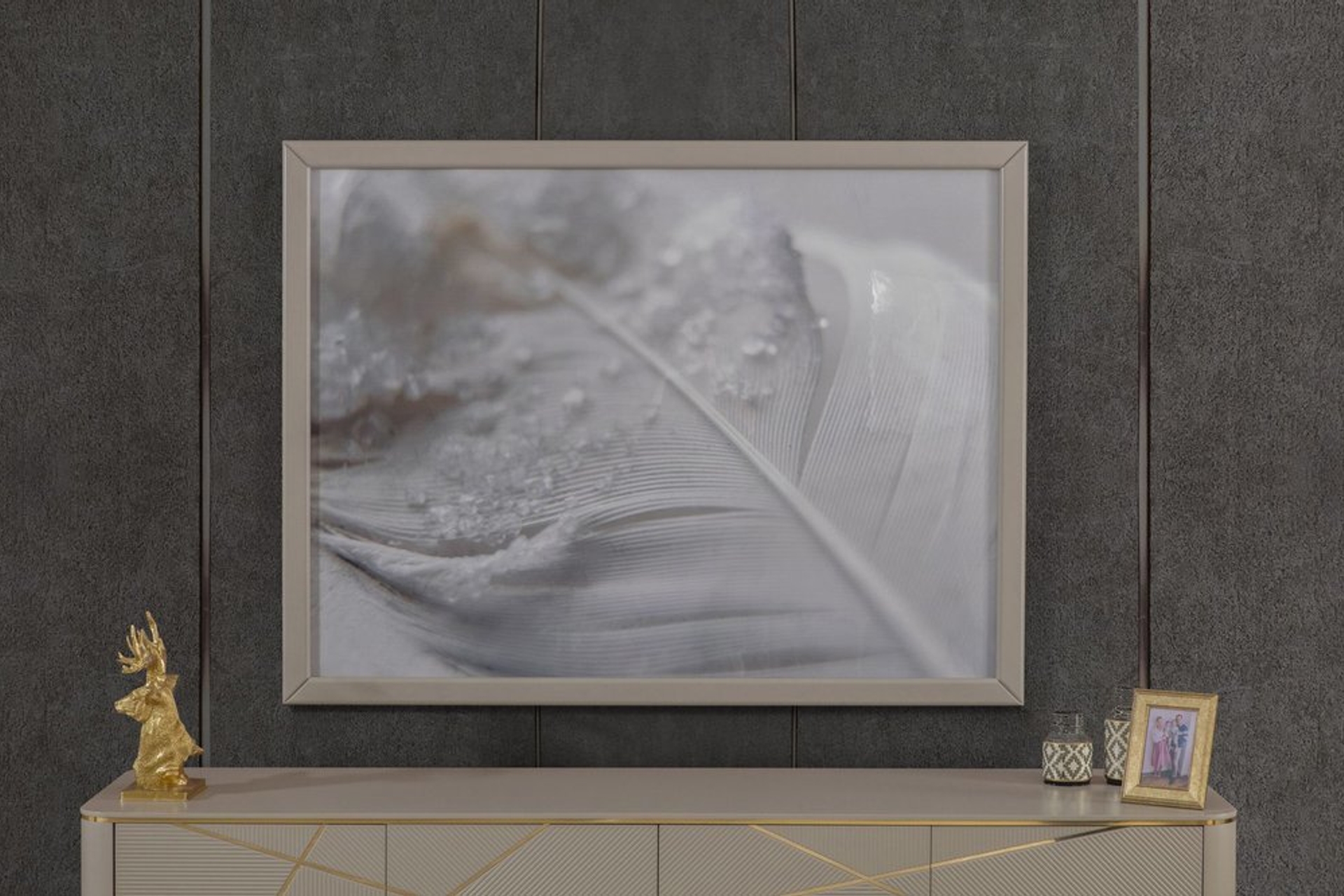 YOTTA MOBİLYA ÇERÇEVELİ TABLO 11 BEYAZ FİYATI - Vivense