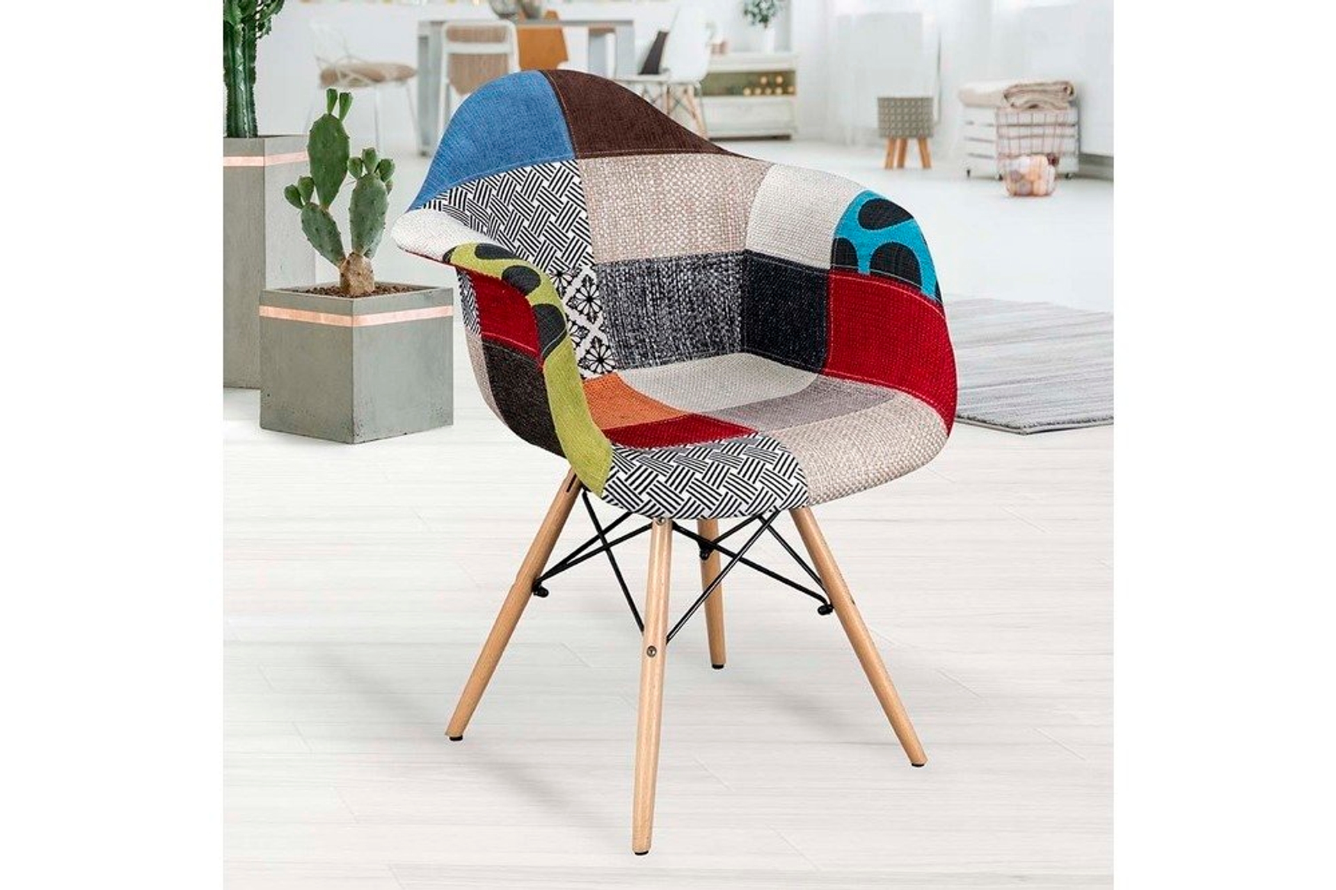 HARMONY PATCHWORK AHŞAP AYAKLI SANDALYE FİYATI - Vivense