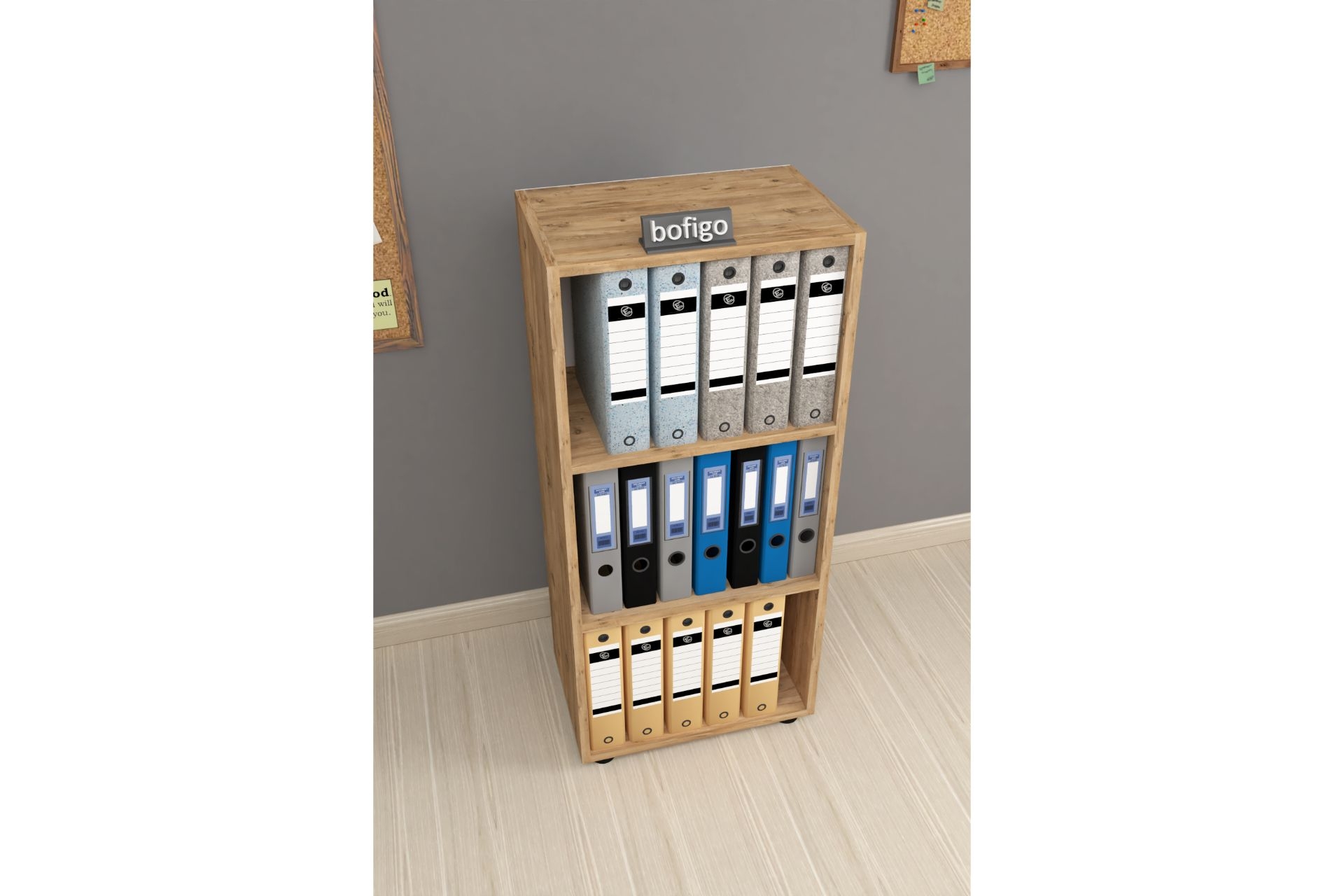BOFİGO OFİS DOLABI KİTAPLIK, 3 RAFLI, ÇAM FİYATI - Vivense