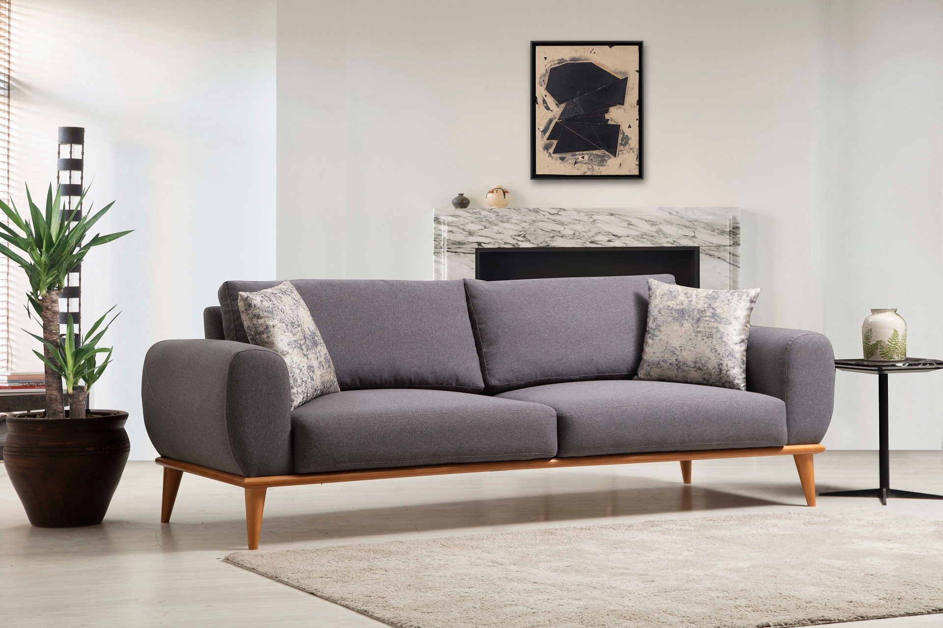 LİZA ÜÇLÜ KOLTUK, GRİ FİYATI - Vivense