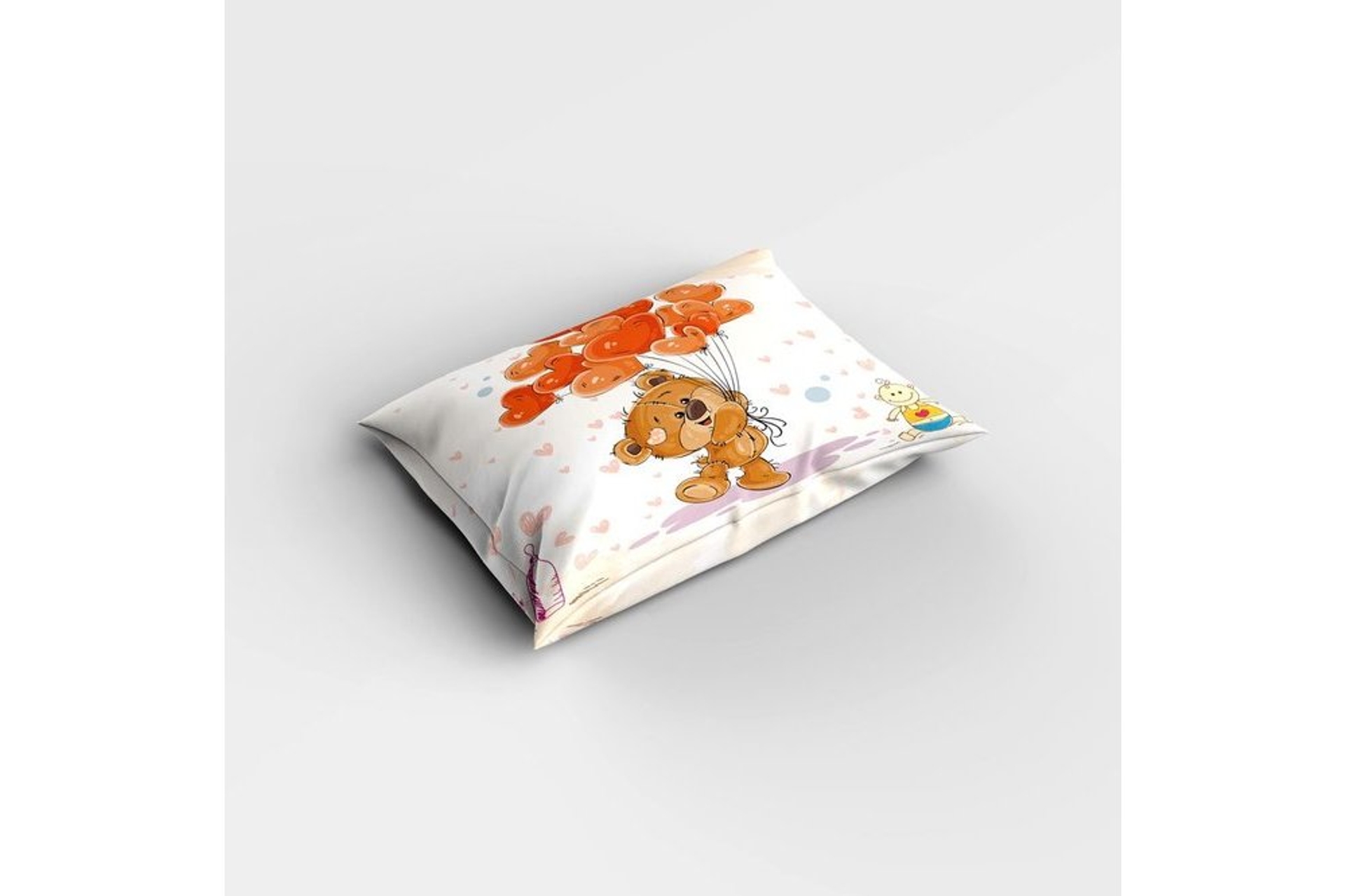 MONOHOME TATLI AYI 3D PAMUK SATEN BEBEK NEVRESİM TAKIMI