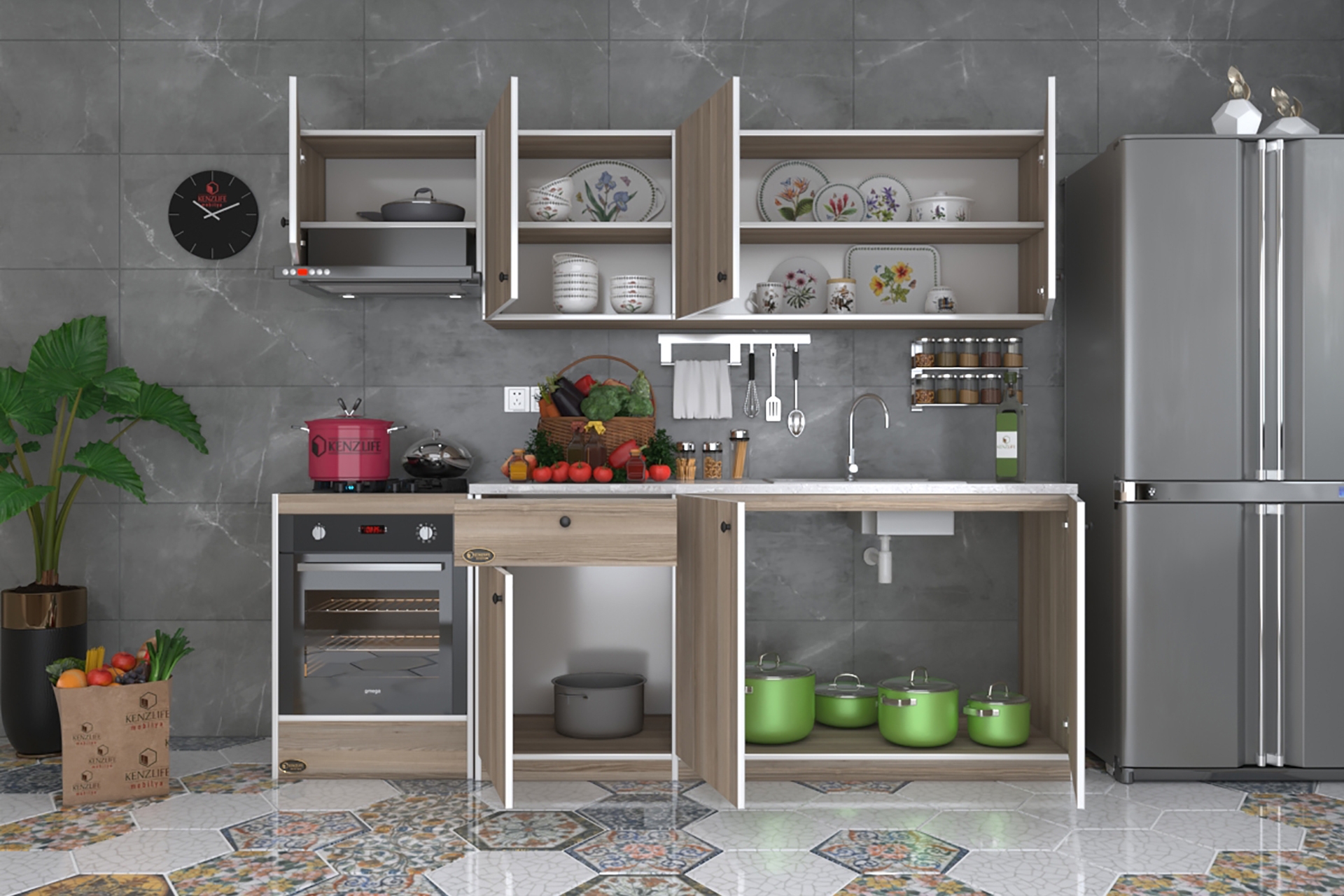 NAYAKAN HAZIR MUTFAK SETİ, TEZGAHSIZ, CORDOBA FİYATI - Vivense